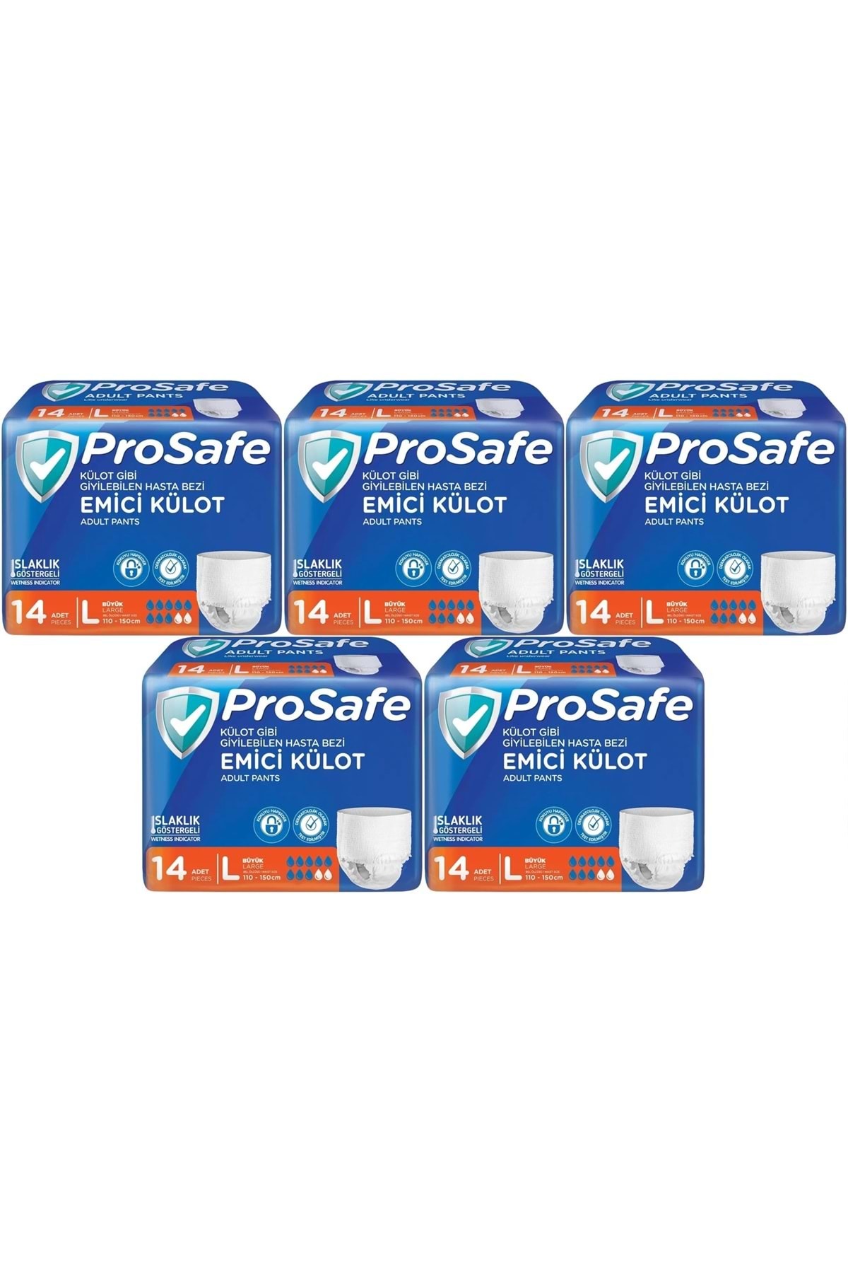 PROSAFE Emici Külot Hasta Bezi L - Büyük - Large 70 Adet (5PK*14 ...