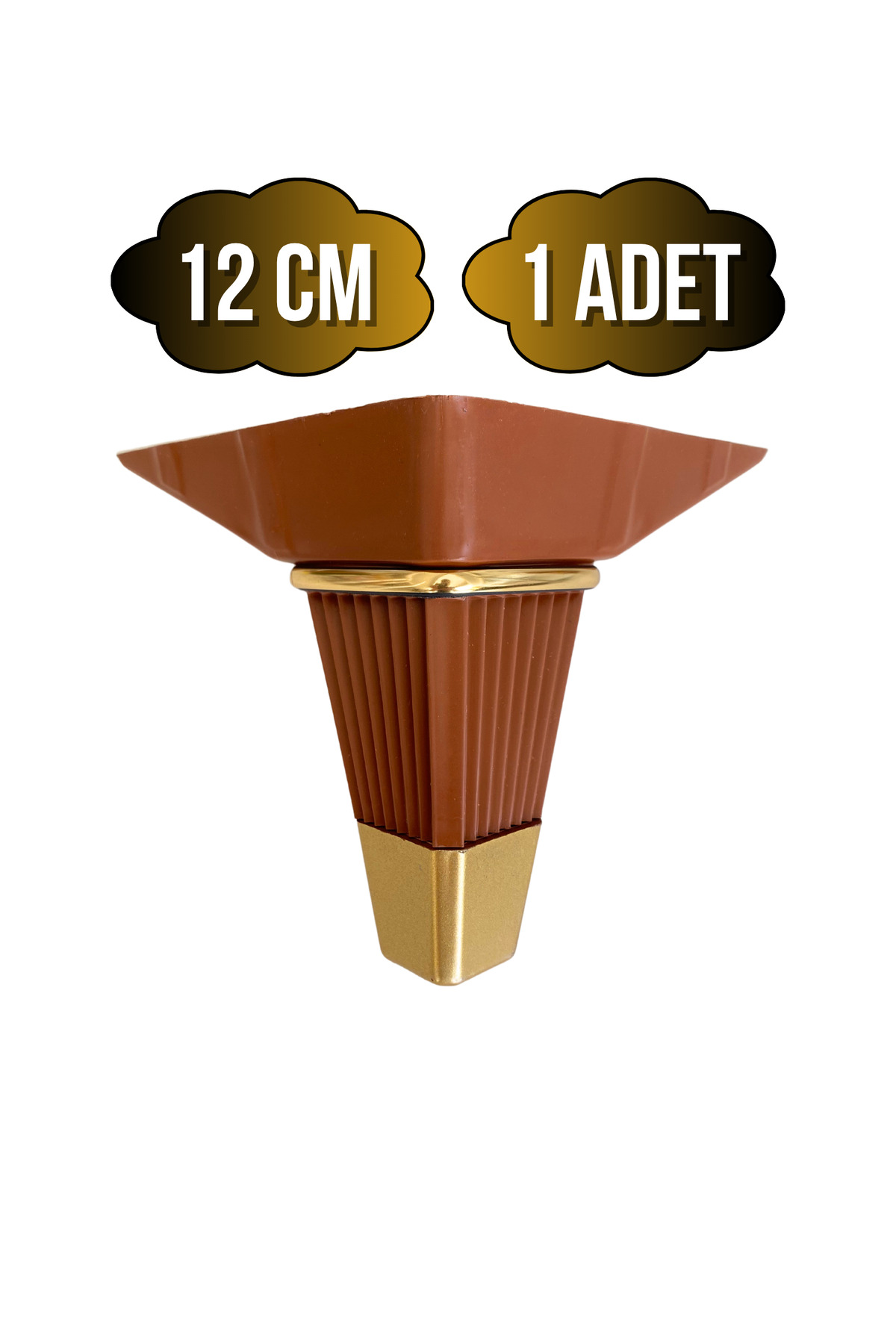 DSYapıAksesuar İrem Kahverengi Altın 12cm Plastik Ayak Mobilya Masa ve ...
