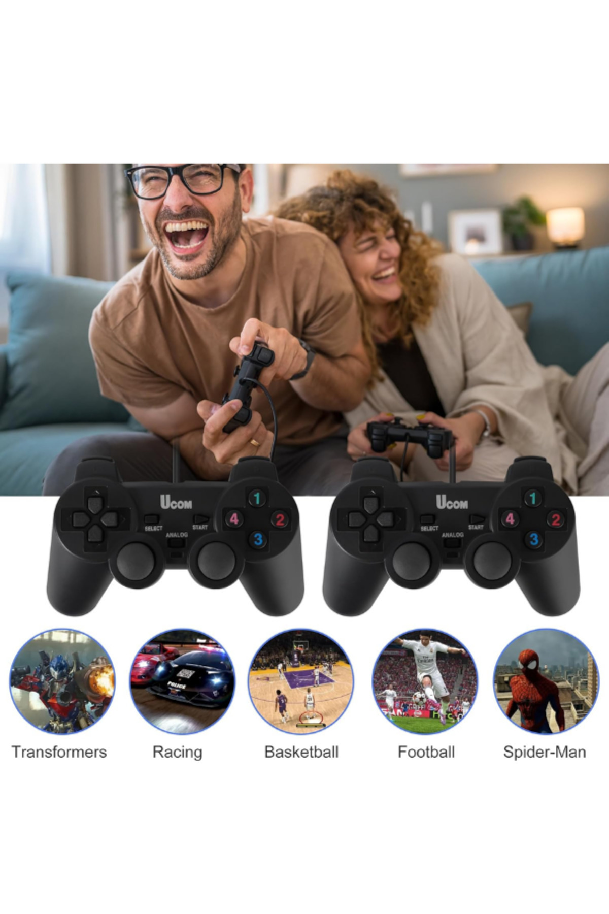 Smith Pc Bilgisayar Uyumlu Titreşimli Kablolu Oyun Kolu Joystick ...