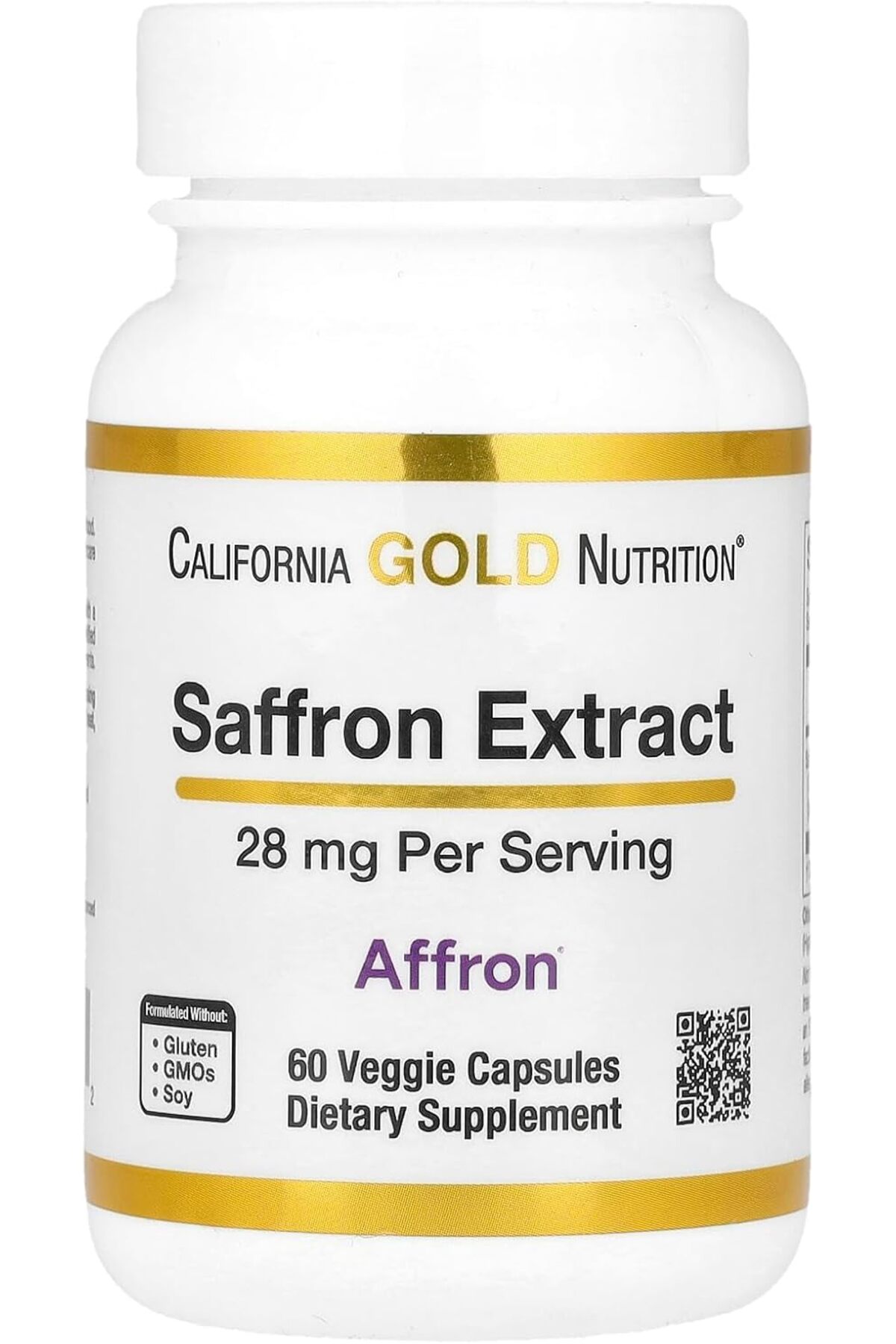 California Gold Nutrition Saffron(Safran) Extract with Affron®, 28 mg ...