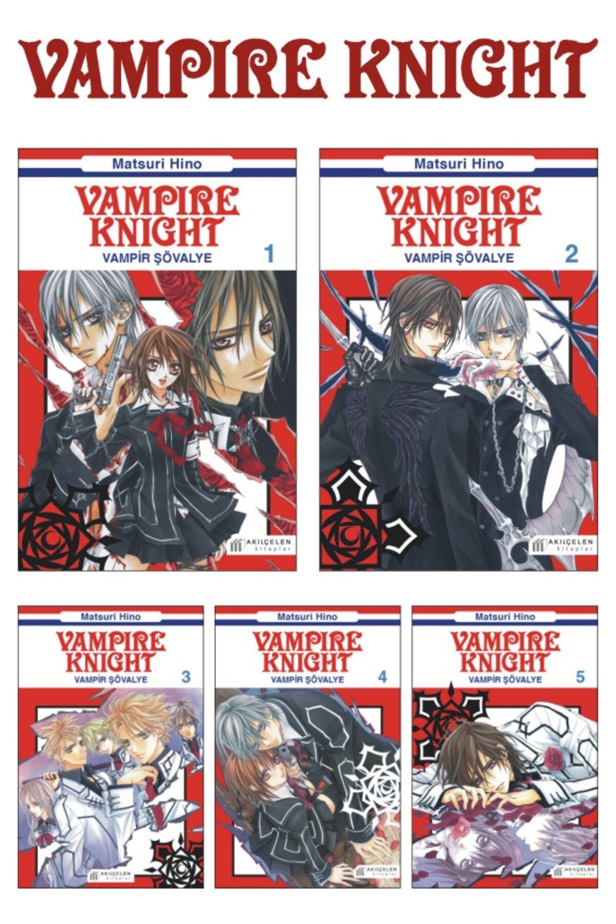 Akılçelen Vampire Knight - Vampir Şövalye 1-2-3-4-5 Manga Seti - Fiyatı ...
