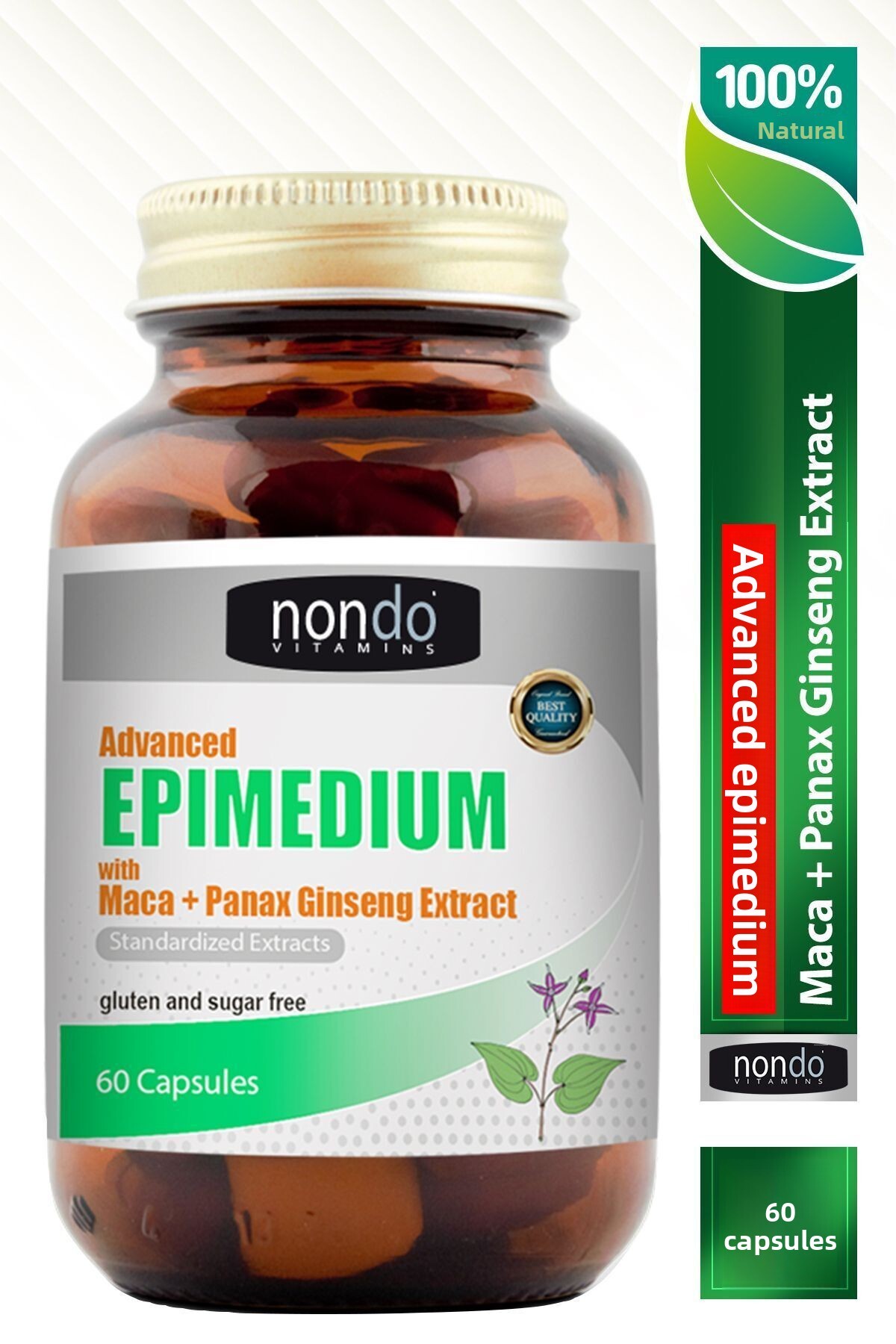 Nondo Advanced Epi Medium with Maca + Panax Ginseng Extract 60 Capsules ...