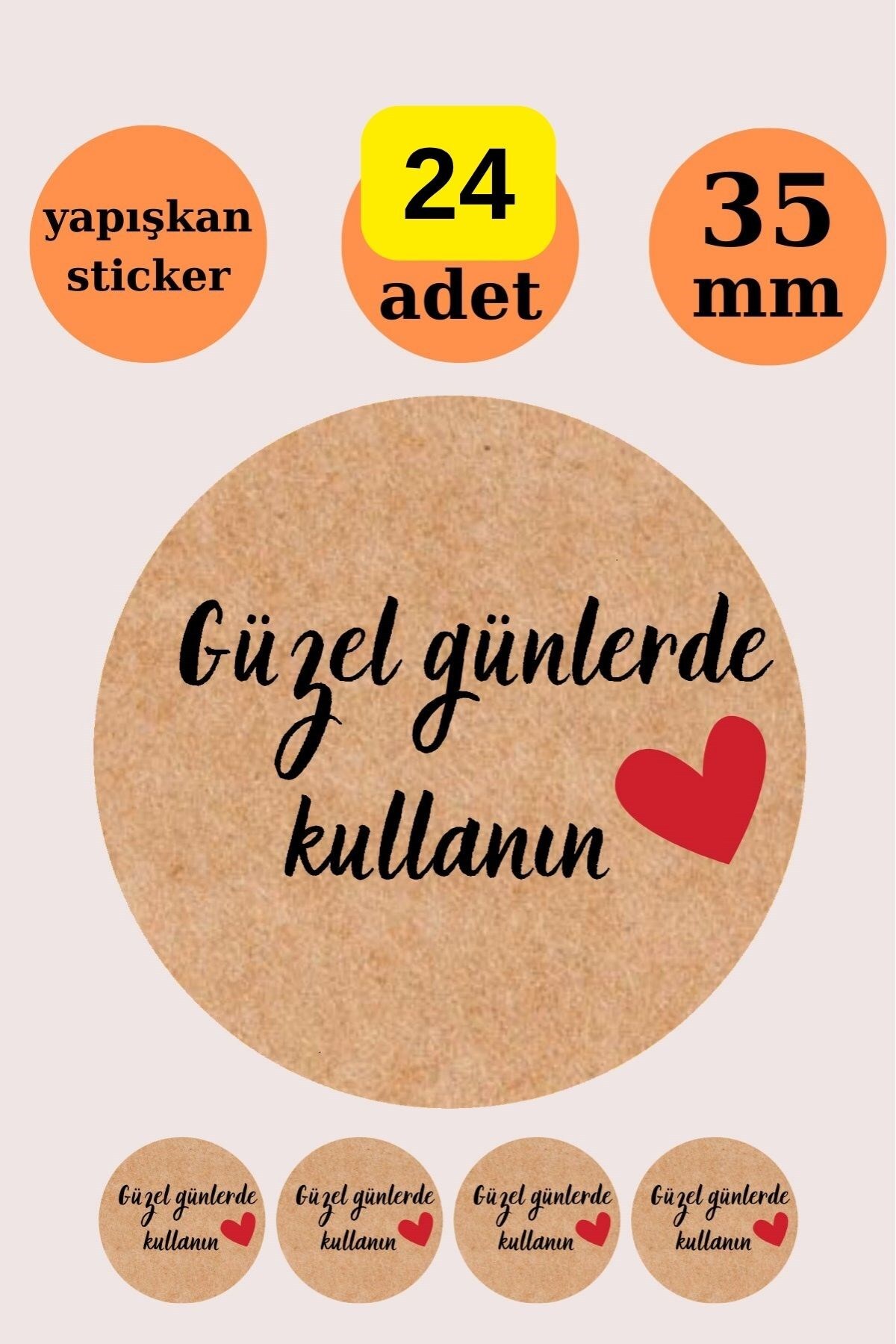 Emtory Home 24 Adet - Güzel Günlerde Kullanın Bohem Kraft Sticker ...