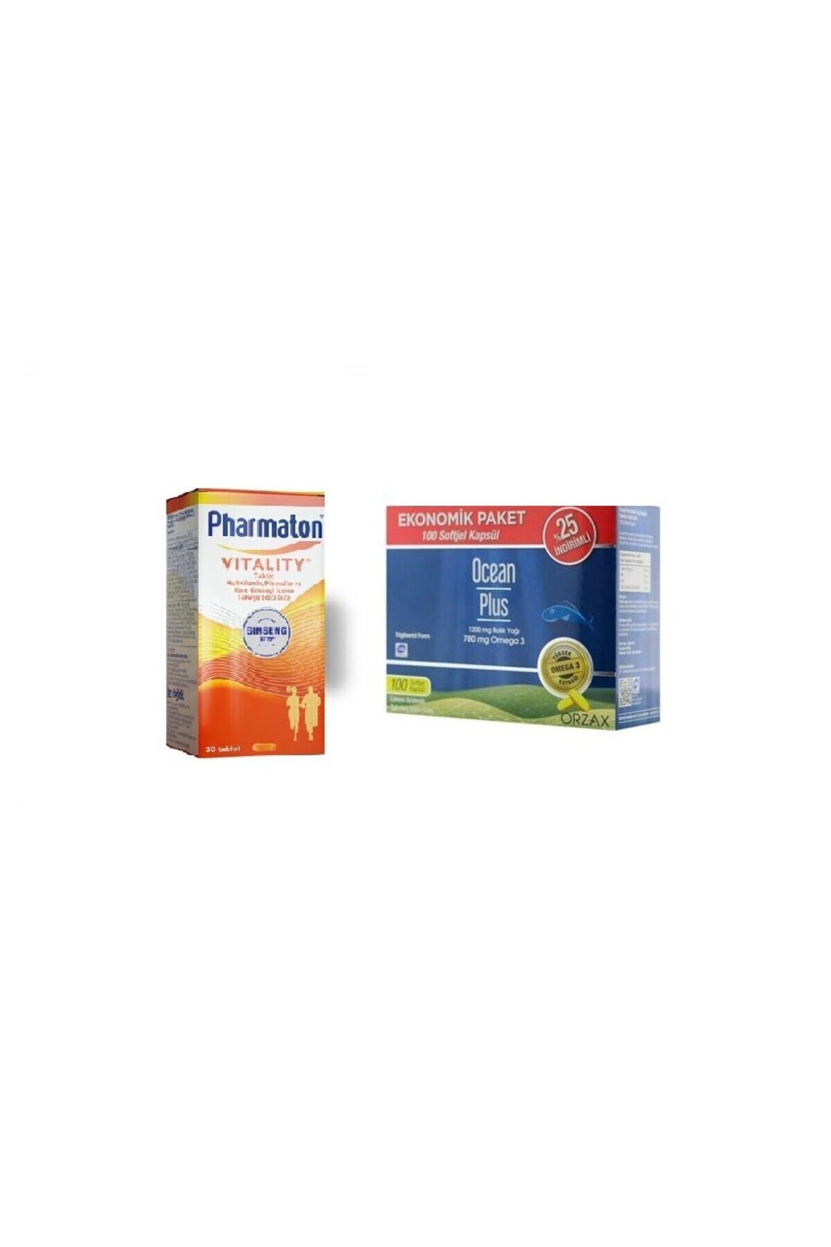 Ocean Plus Omega 3 1200 Mg 100 Kapsül + Pharmaton Vitality 30 tablet ...