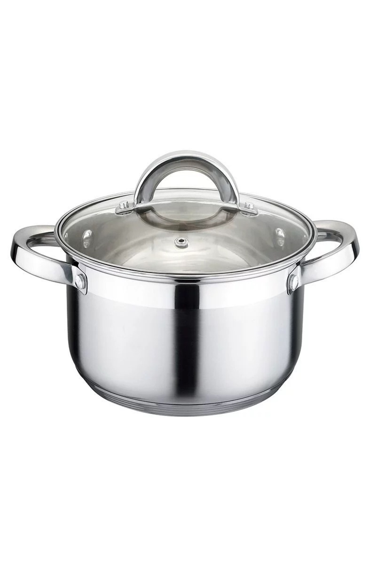 GUDENHOFF Stainless steel cooking pot with glass lid (26x15.5cm - 7.0L ...