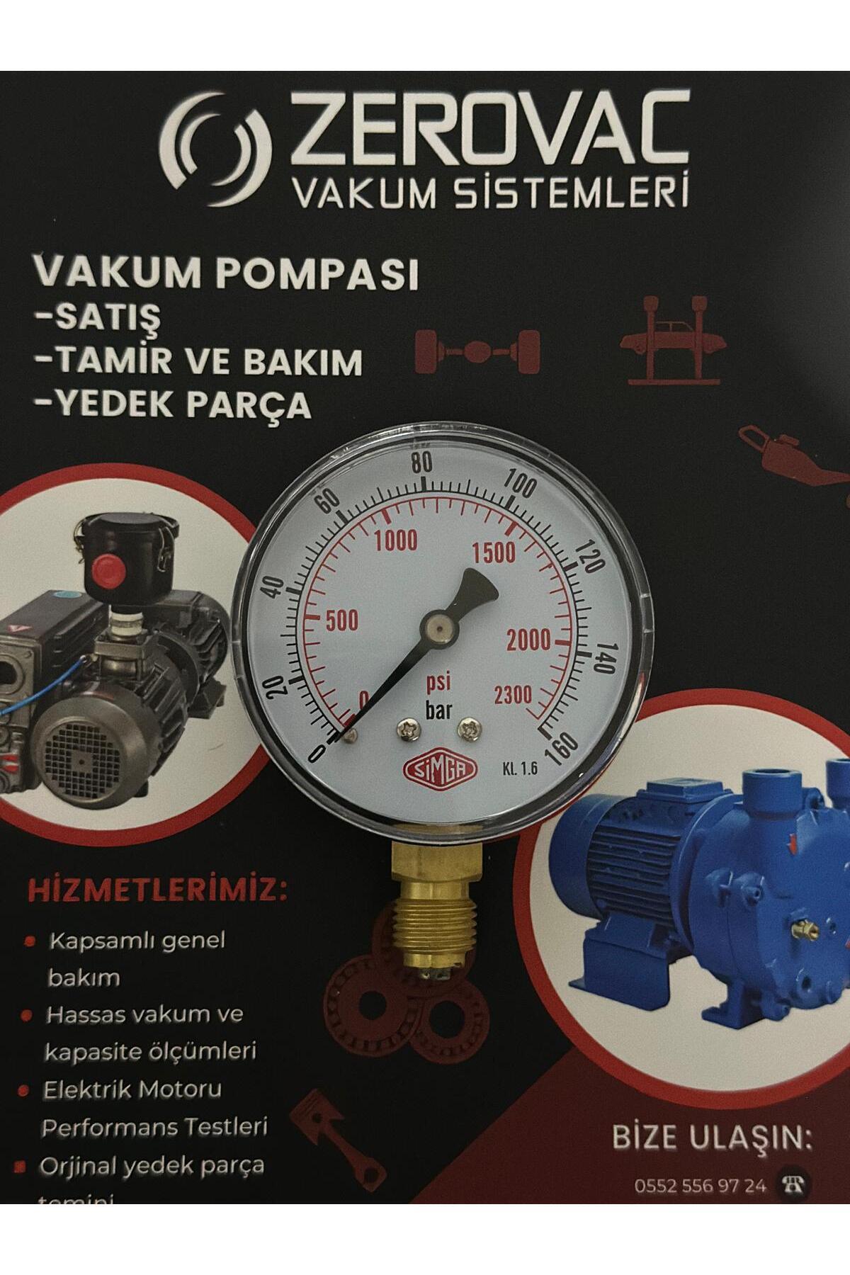 Genel Markalar Ø63 mm çaplı, alttan bağlantılı kuru tip manometre, 0 ...
