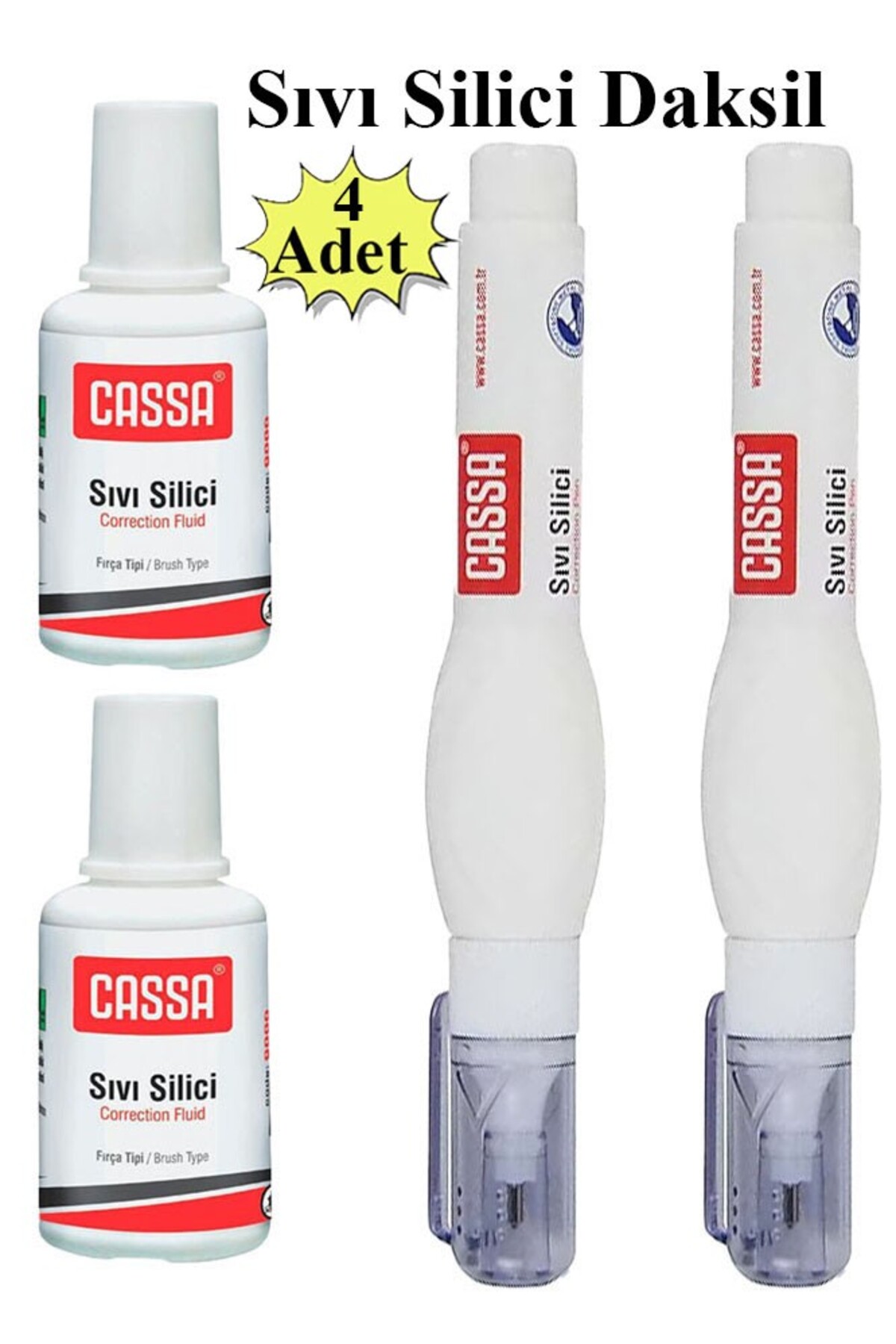 Artlantis Sıvı Silici Daksil ve Kalem Daksil 4 Adet Cassa Fırçalı Sıvı ...