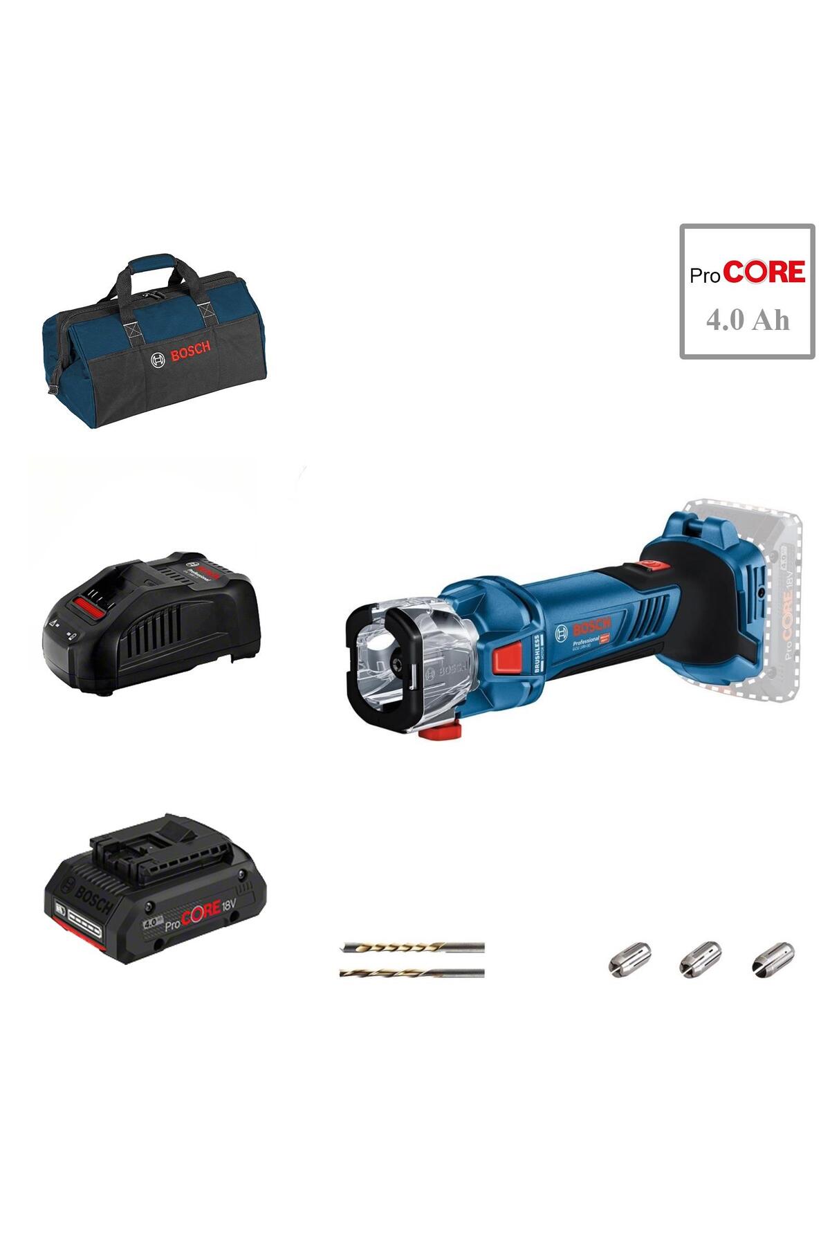 Bosch GCU 18V-30 1x4 Ah ProCORE Akülü Freze / Kuru Levha Kesme Makinesi ...