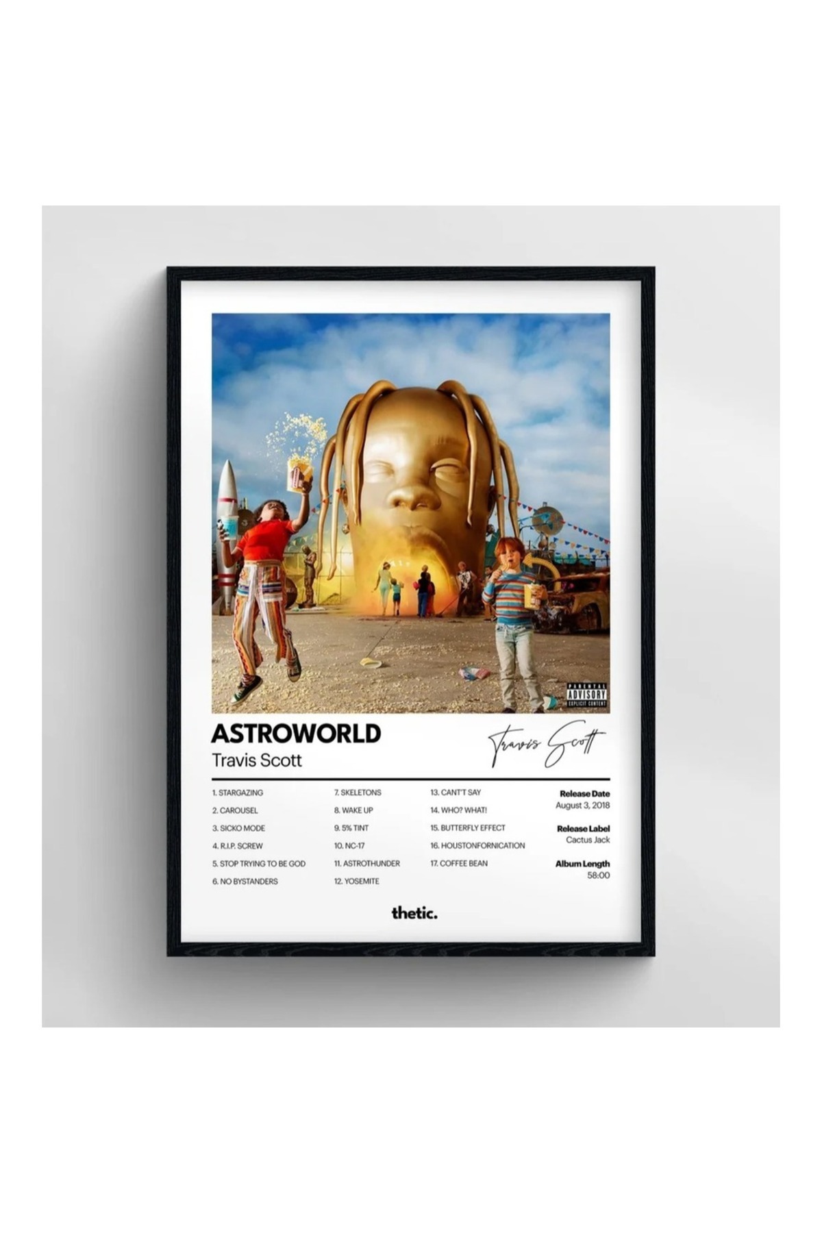 Thetic Travis Scott Astroworld Albüm Koleksiyonu PREMIUM Spotify Poster ...