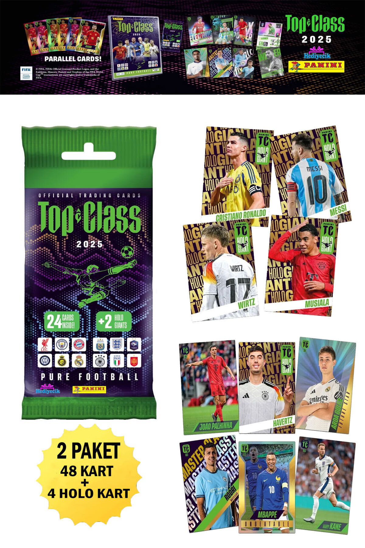 Panini Fifa Top Class 2025 Fat Pack Tc Tekli Paket Futbolcu Kartları 2 ...