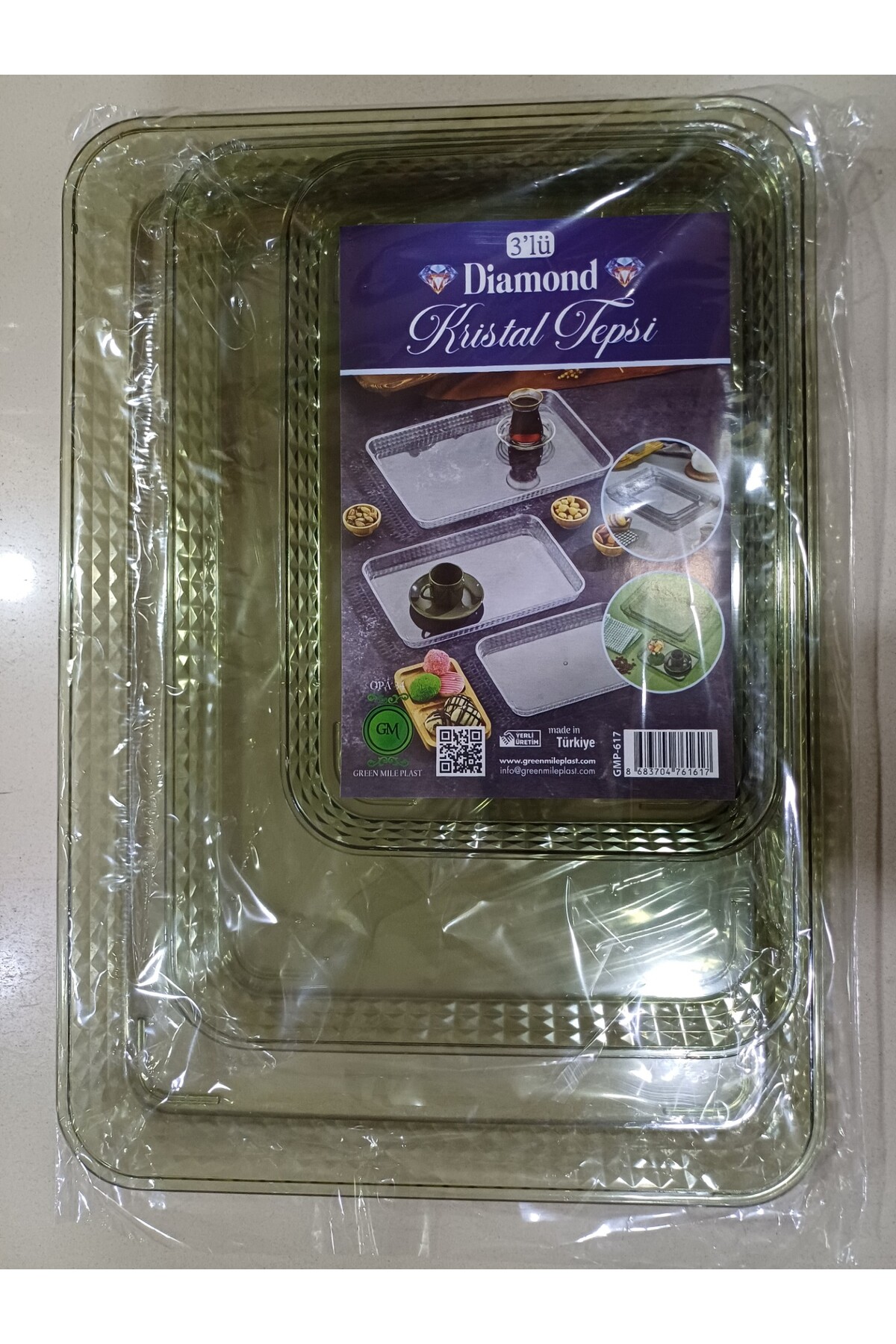 Noname 3 FARKLI EBATTA KRİSTAL ÇAY TEPSİSİ - Fiyatı, Yorumları