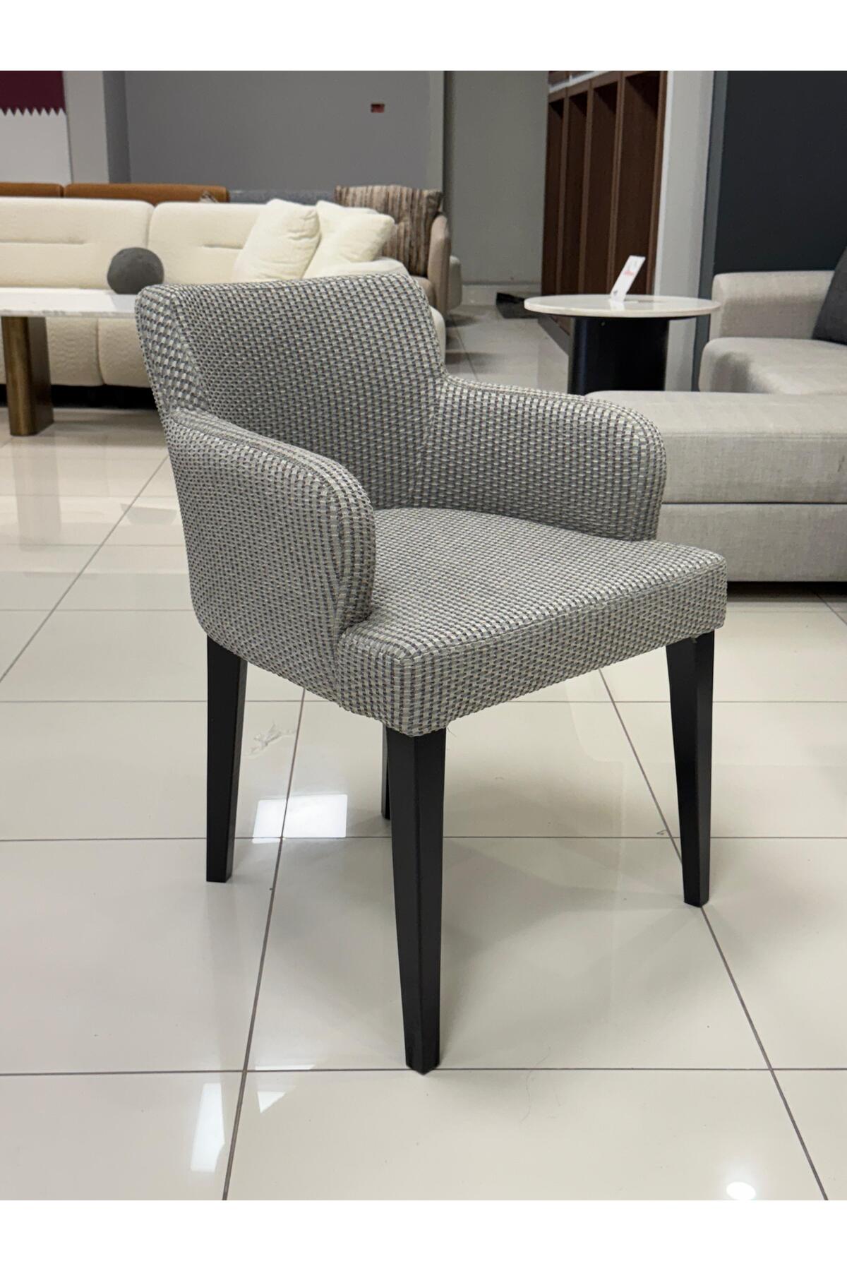 ELIT OFİS SANDALYE Kolçaklı Tekli Koltuk Mutfak Salon Sandalyesi Gri ...