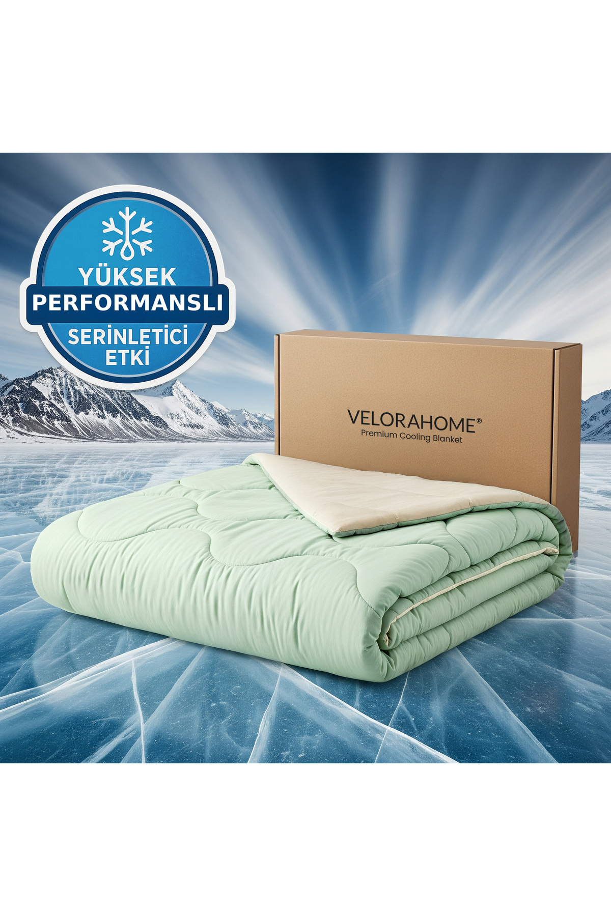 VELORAHOME Serinleten Ice Chill Tek Kişilik Soğuk Yorgan- Yeşil ...