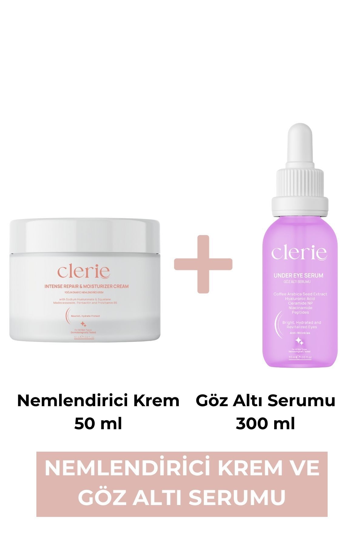 Clerie Cosmetics Cilt & Göz Bakım Seti Yoğun Nemlendirici Krem & Göz ...
