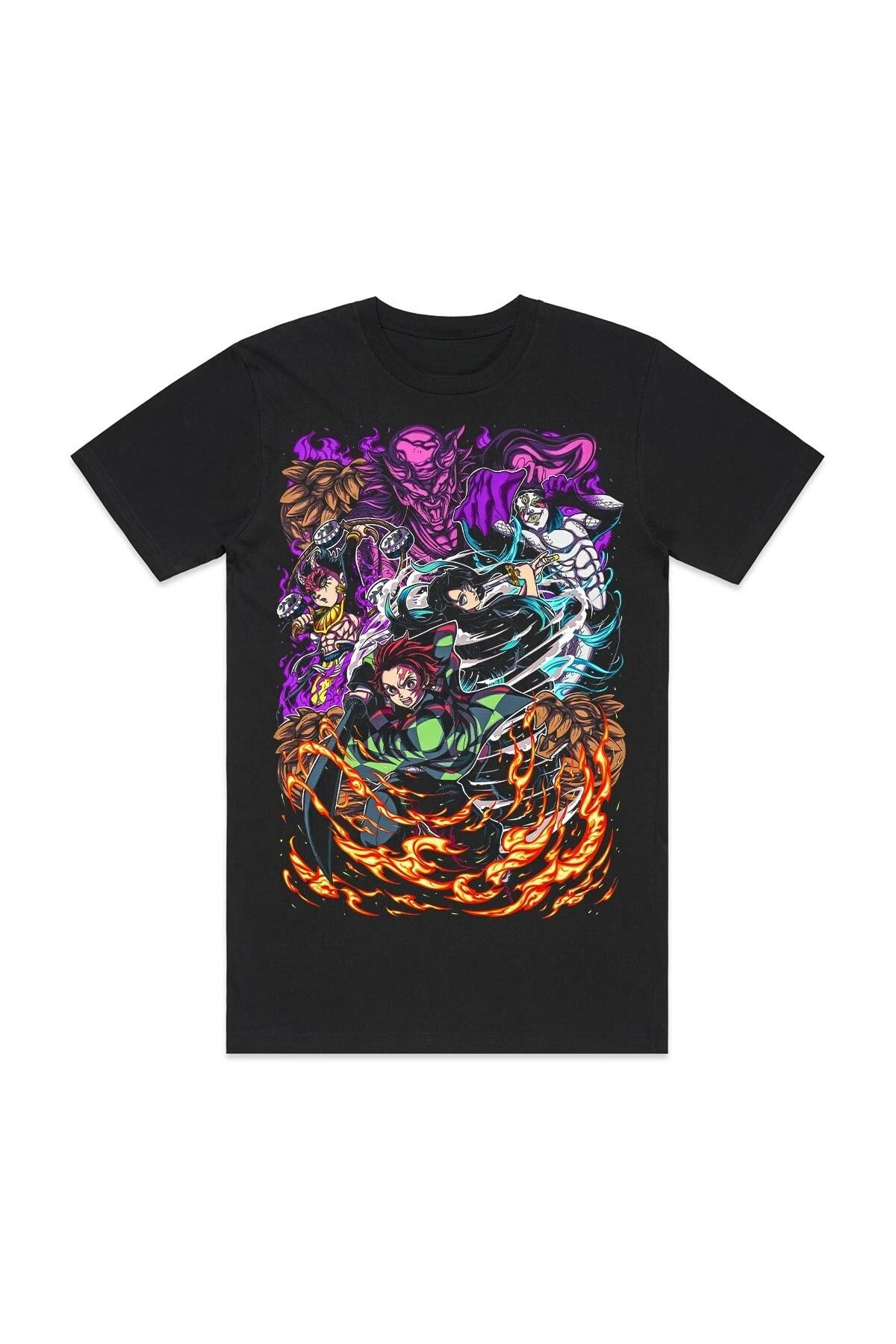 Flood Of Style Anime Desenli Unisex Bay Tişört Demon Slayer Anime ...