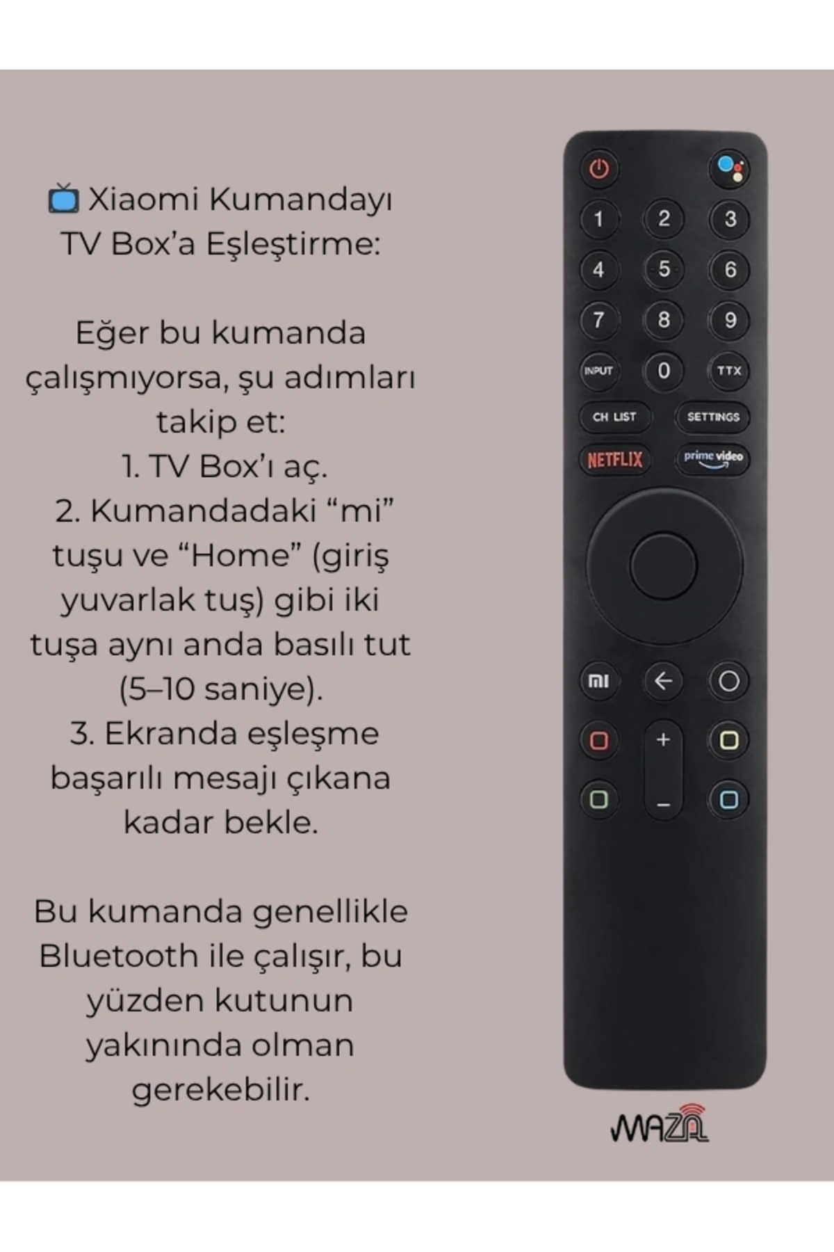 mapp XMRM-010 MI TV 4S, Android Smart TV'ler L65M5-5ASP ile uyumlu ...