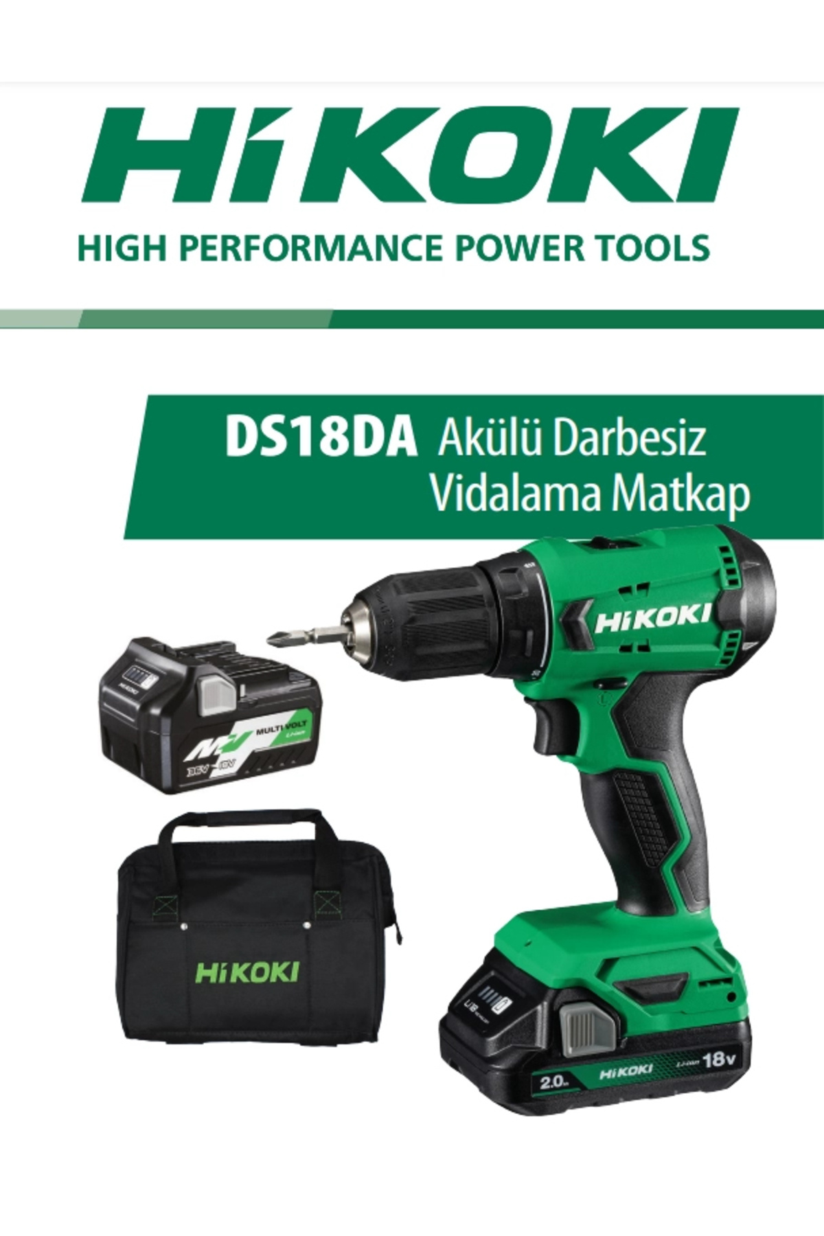 Genel Markalar Hikoki DS18DA 18 V 5.0 Ah Akülü Darbesiz Vidalama Matkap ...