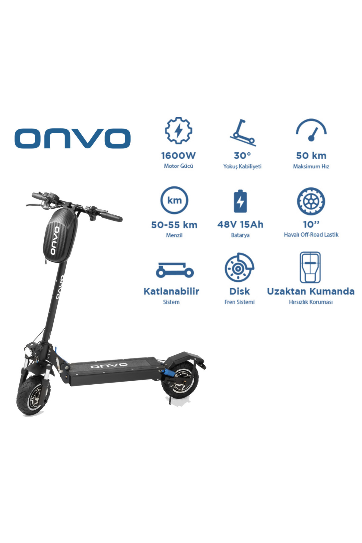 ONVO Ov-012 X Plus Elektrikli Scooter 1600w - OnuAl Fiyat Arşivi
