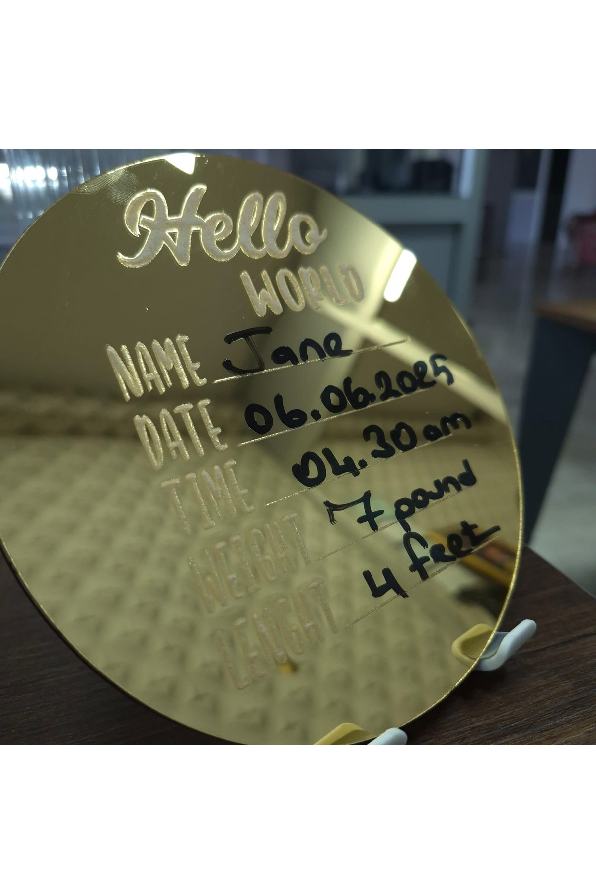 Grand Fine Art Mirror Baby Birth Sheet Baby Birth Sheet Baby Birth Sign ...