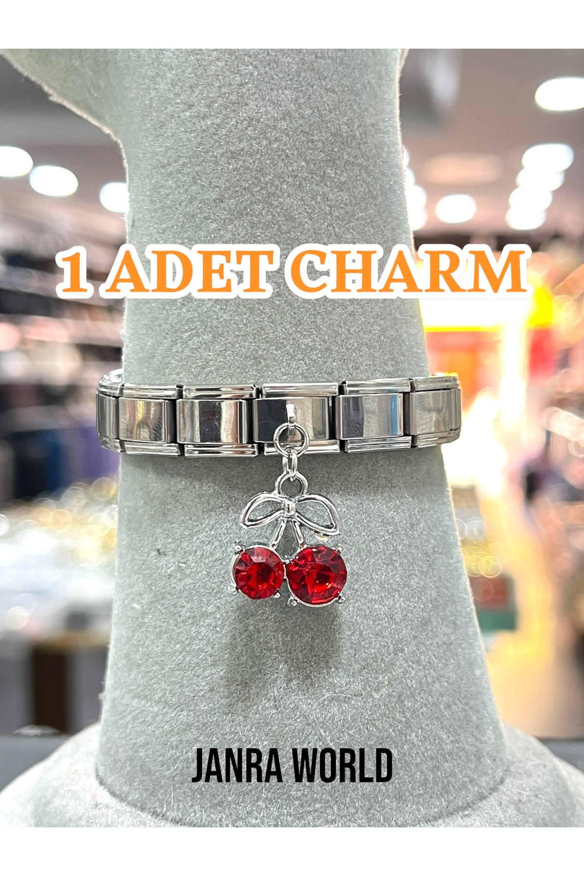 JANRA WORLD Tekli Charm – İtalyan Bileklik Uyumlu Paslanmaz Çelik ...