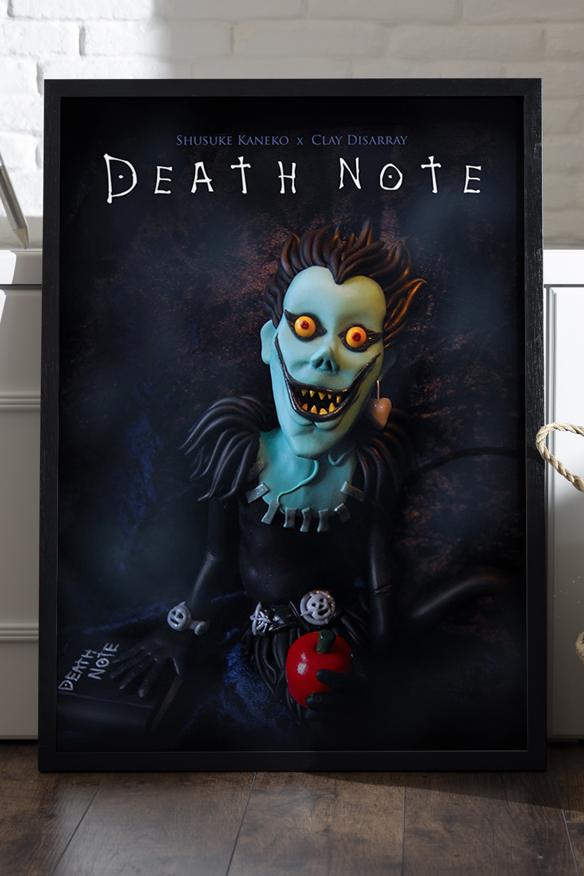 Duvarda Death Note Siyah Ahşap Çerçeveli Poster, Anime Duvar Tablosu ...