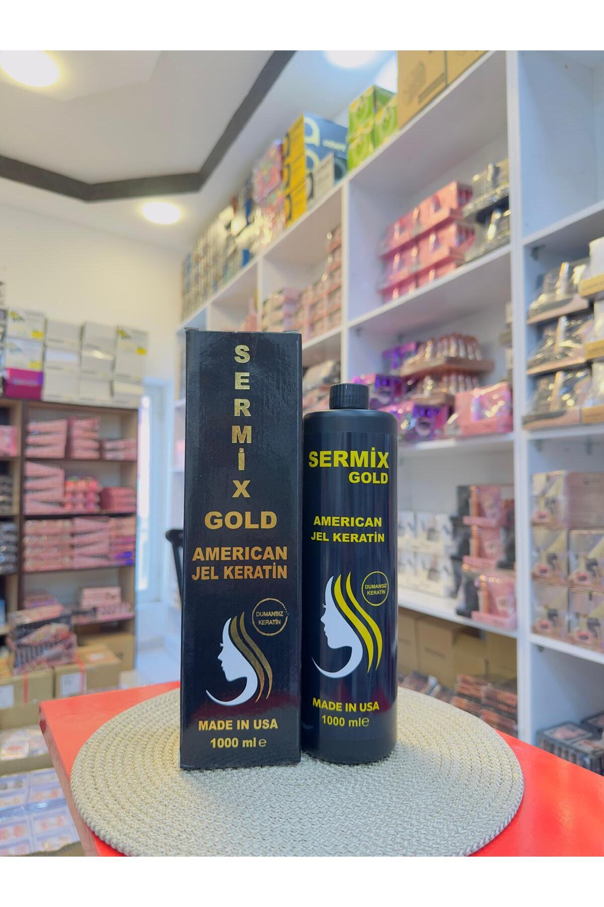 NEW LAVİN SERMİX Amerikan Gold Jel Keratin 1000 ml Kokusuz Dumansız ...