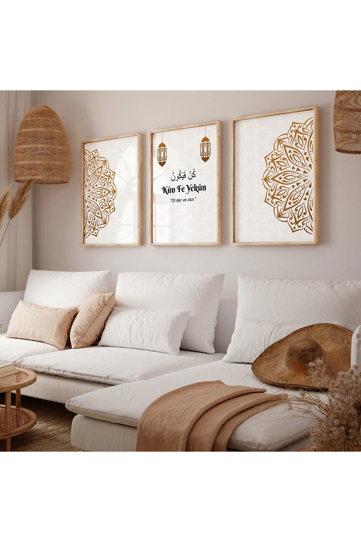 Fabia Home Kün Fe Yekün Tablo Seti – 3’lü Kudretli Yaratılış Mesajı ...