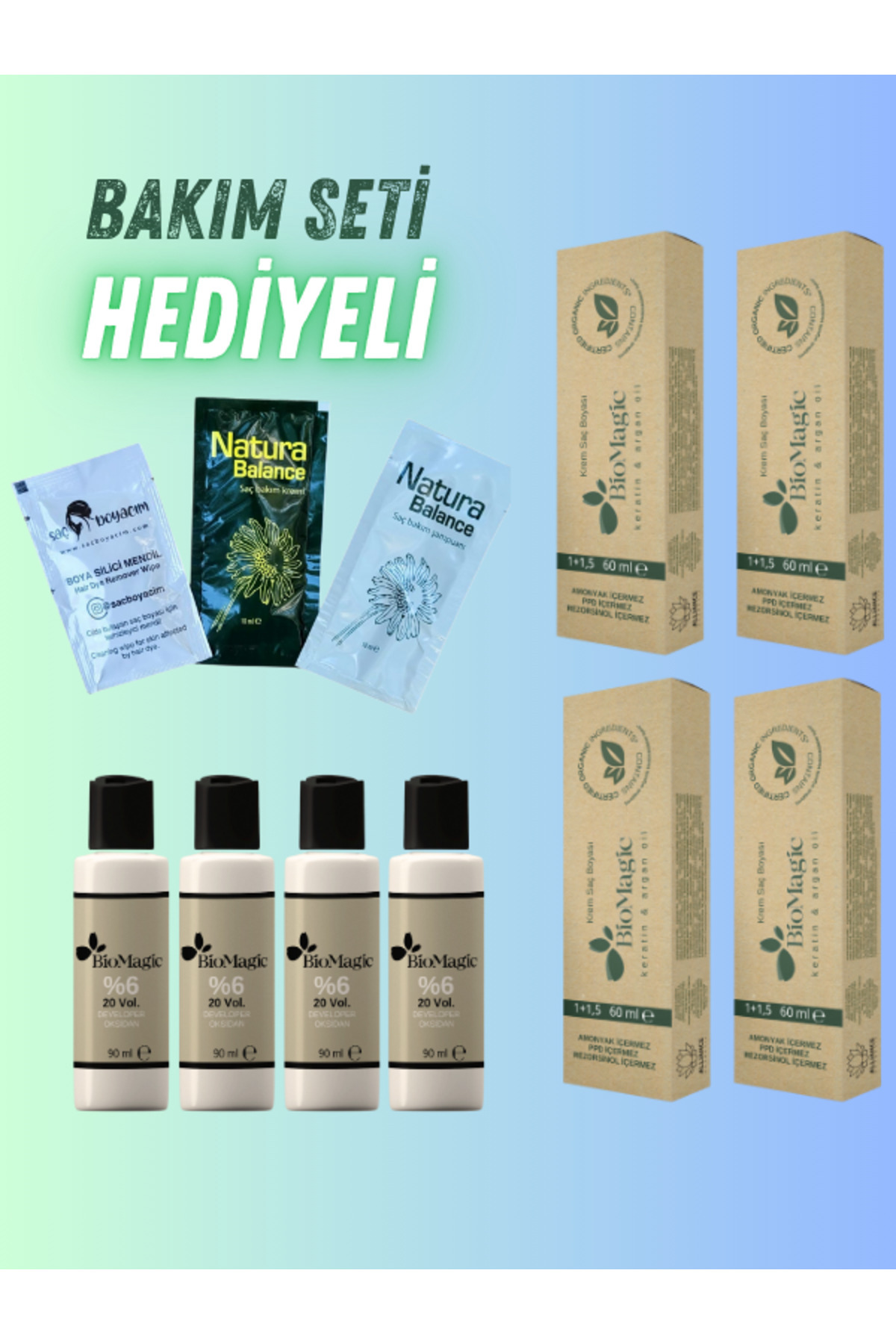 BioMagic Bio Magic Amonyaksız Saç Boyası 66.07 Çikolata Kahve X 4 Adet ...