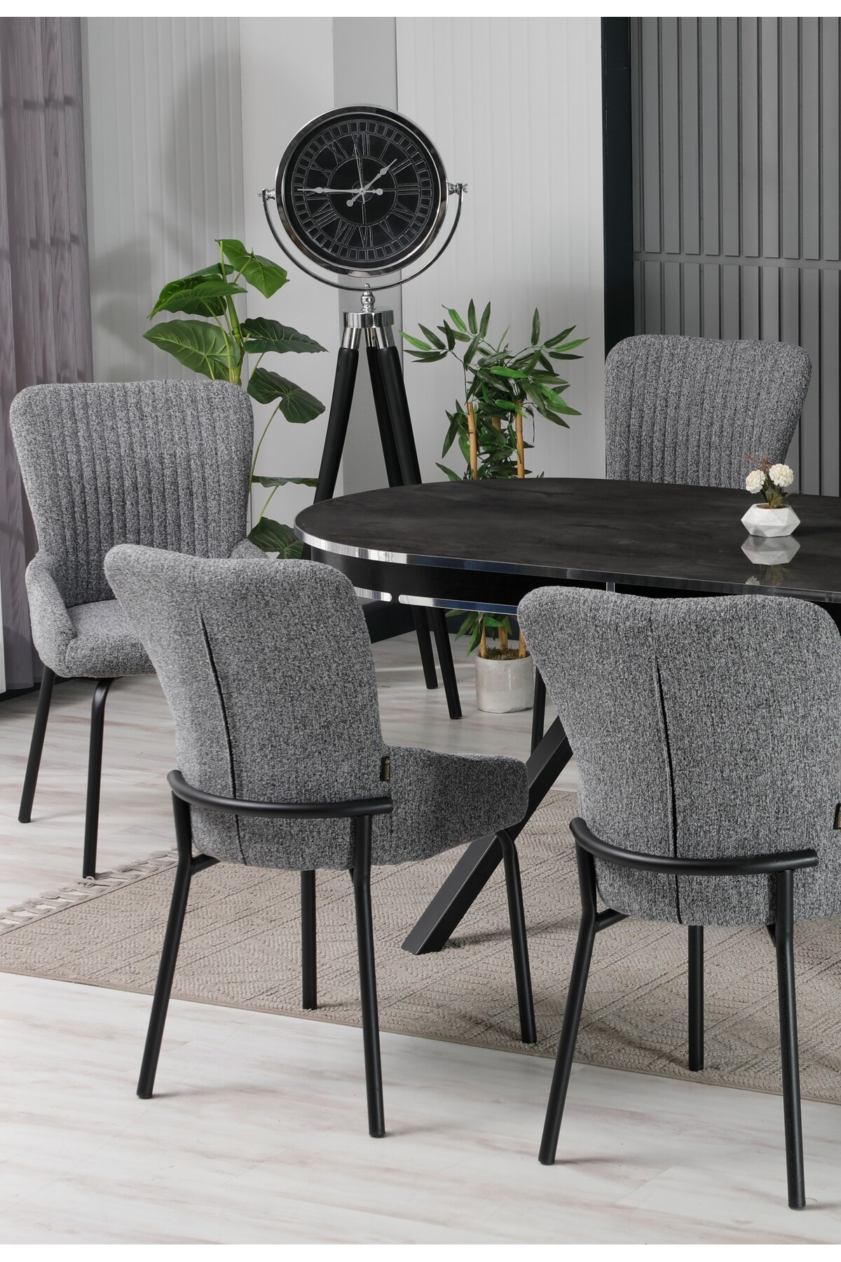 Sar Pakete Lak Panel Masa Takımı – 6 Sandalyeli 170x90 cm Şık Yemek ...