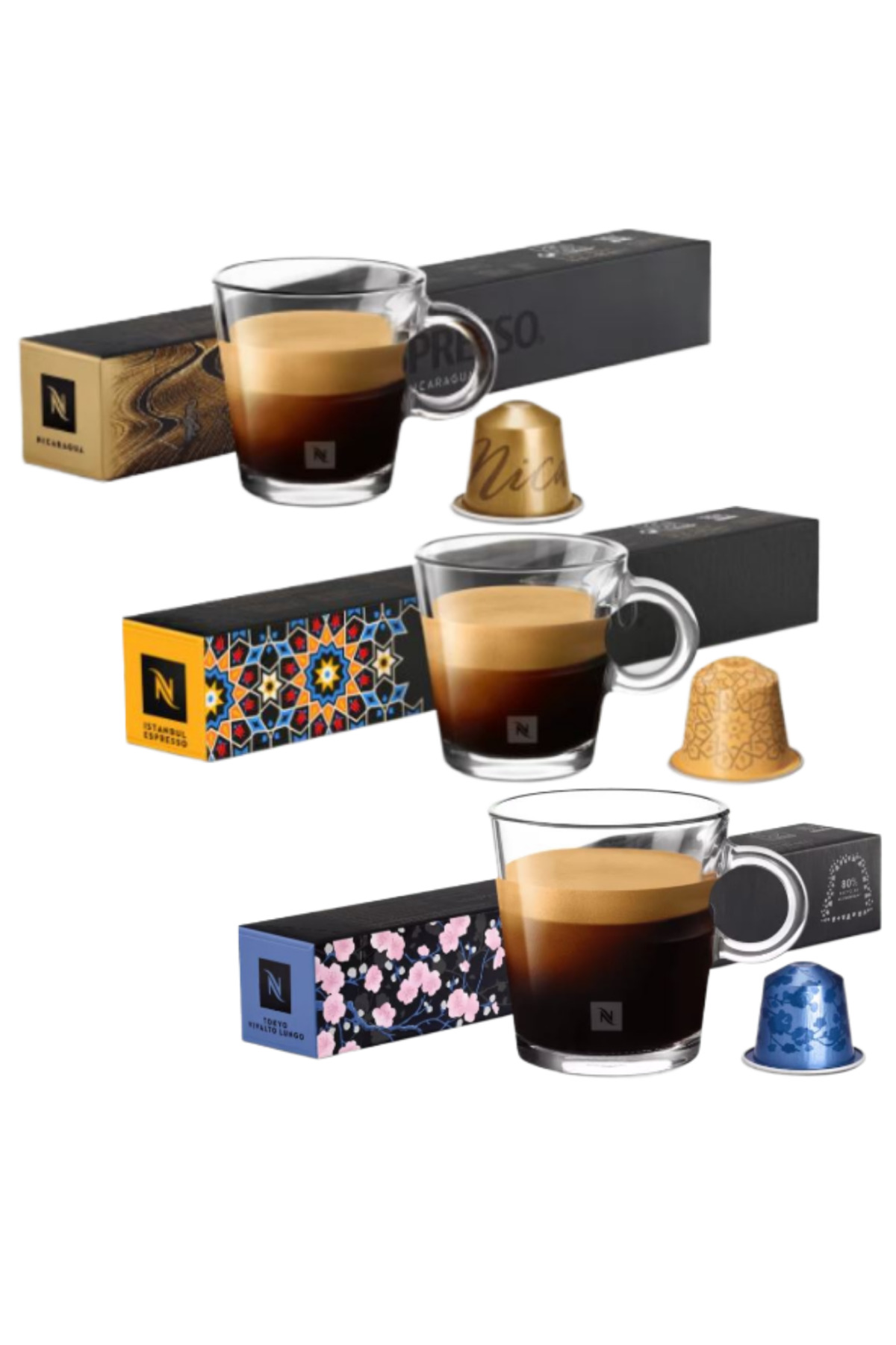 Nespresso İstanbul,Tokyo,Nicaragua 3'lü Set - Fiyatı, Yorumları