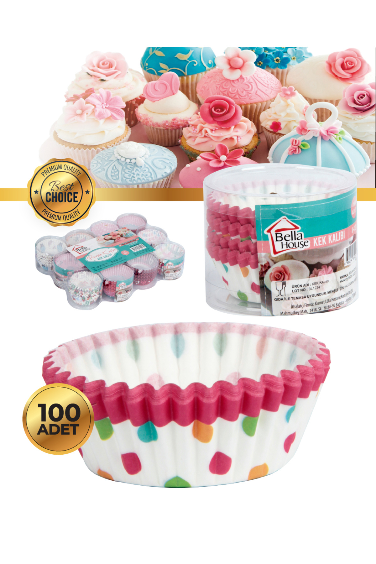 Bella House Muffin Kek Kalıbı 100 Adet K4124 - Fiyatı, Yorumları