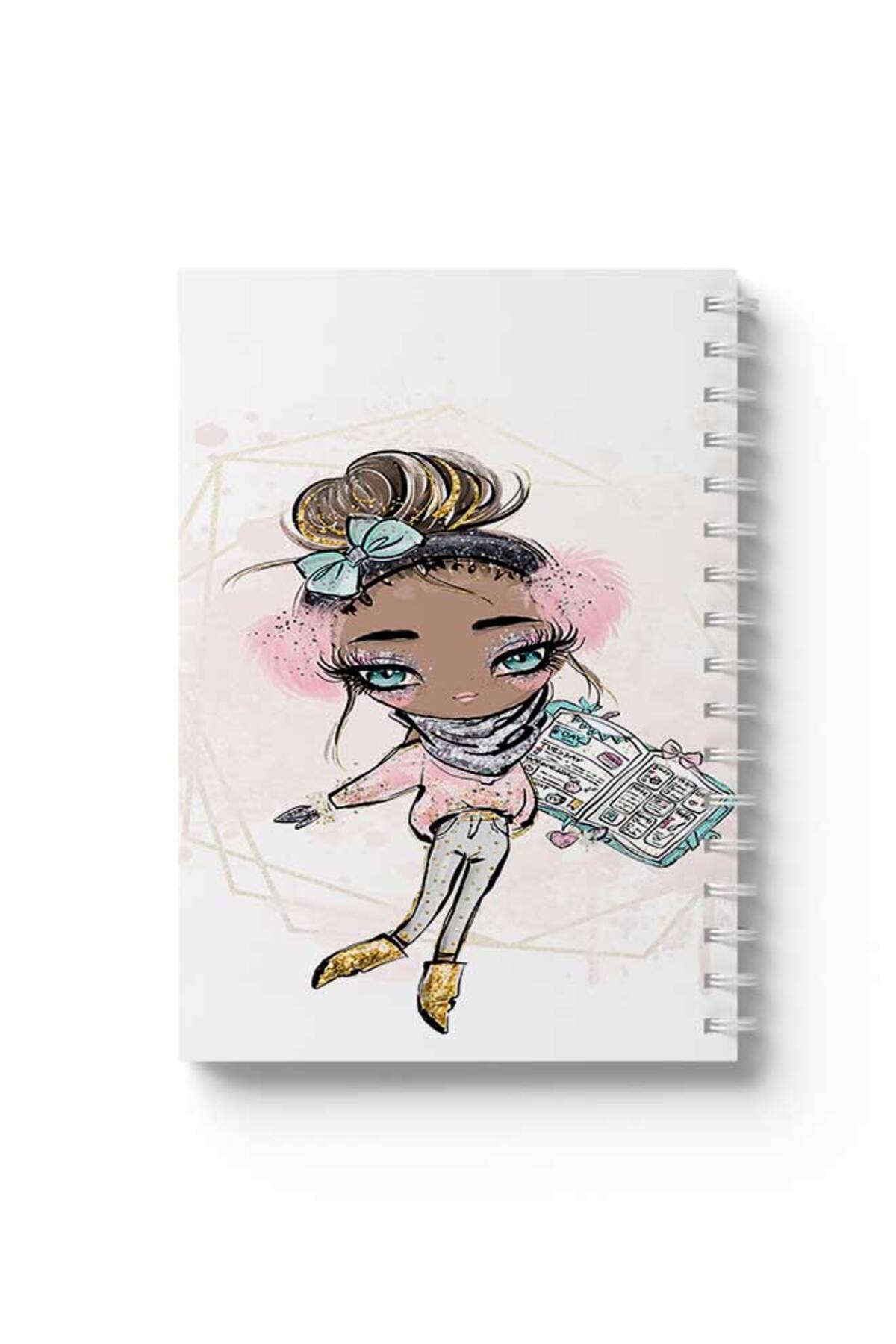 LOWHA Spiral Notebook with Front and Back Hard Covers Featuring Painted ...
