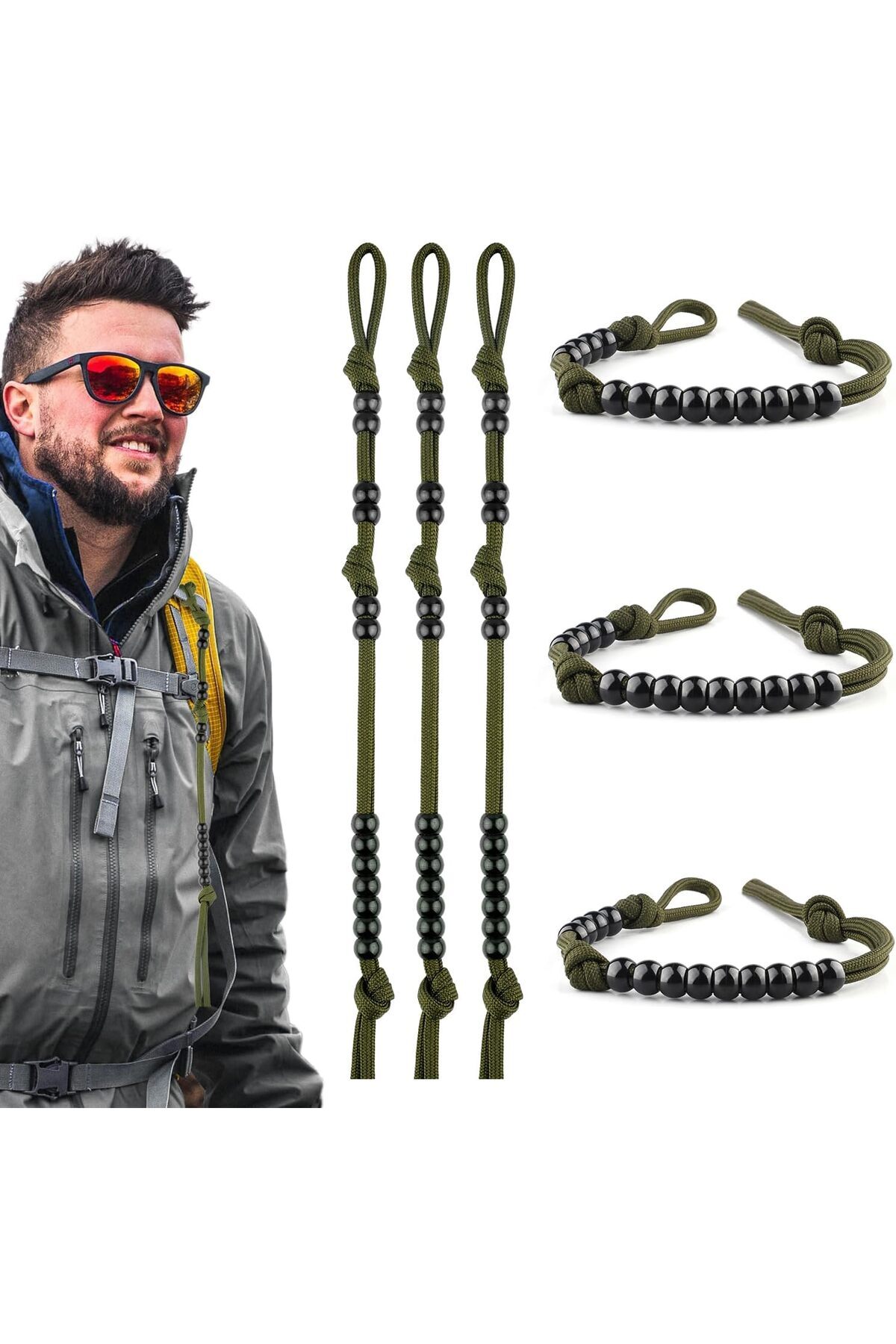 Hepta Collection CooBigo Yürüyüş için 3 adet Ranger Boncuk Pace Counter ...