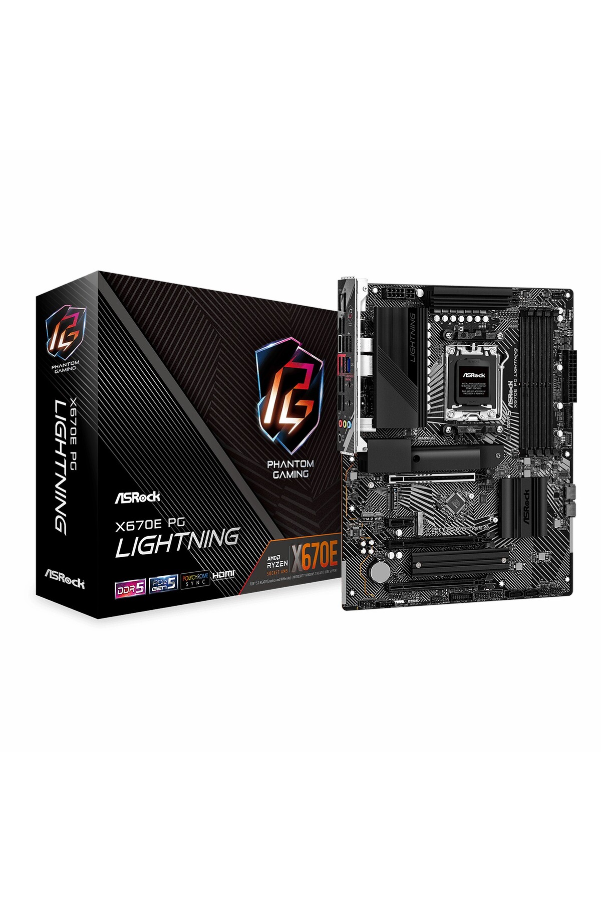 ASROCK X670E PG Lightning DDR5 (7200MHz)OC M.2 HDMI/DP/USB-C PCIe 5.0 ...