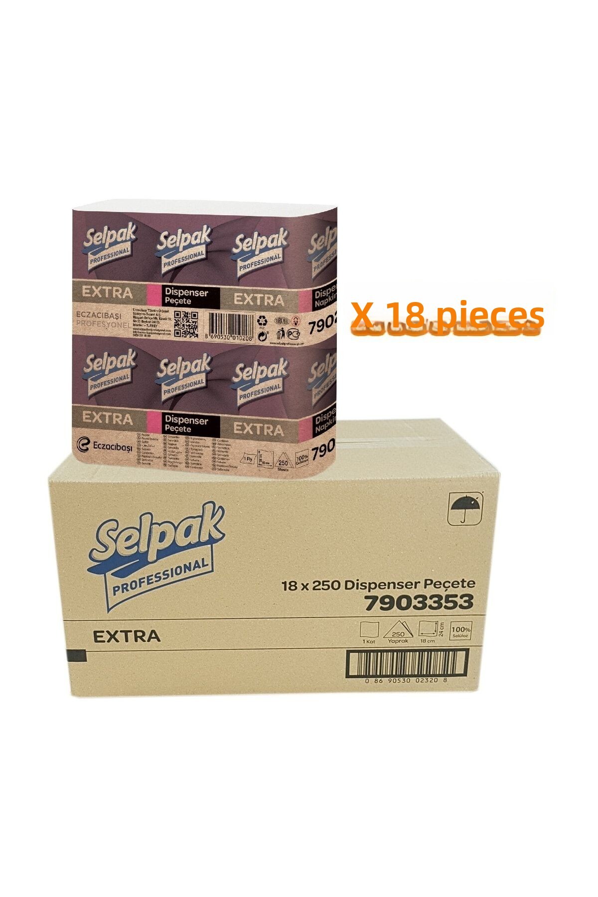 Selpak Professional منديل موزع سيلباك 18*250- ترينديول