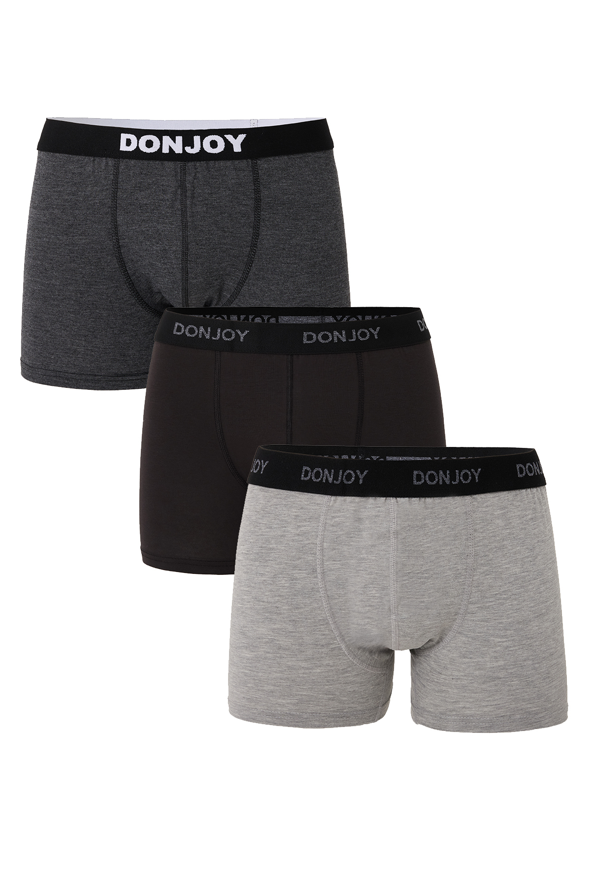 don joy Erkek 3'lü Pamuklu Likralı Penye Beli Lastikli Boxer - Fiyatı ...