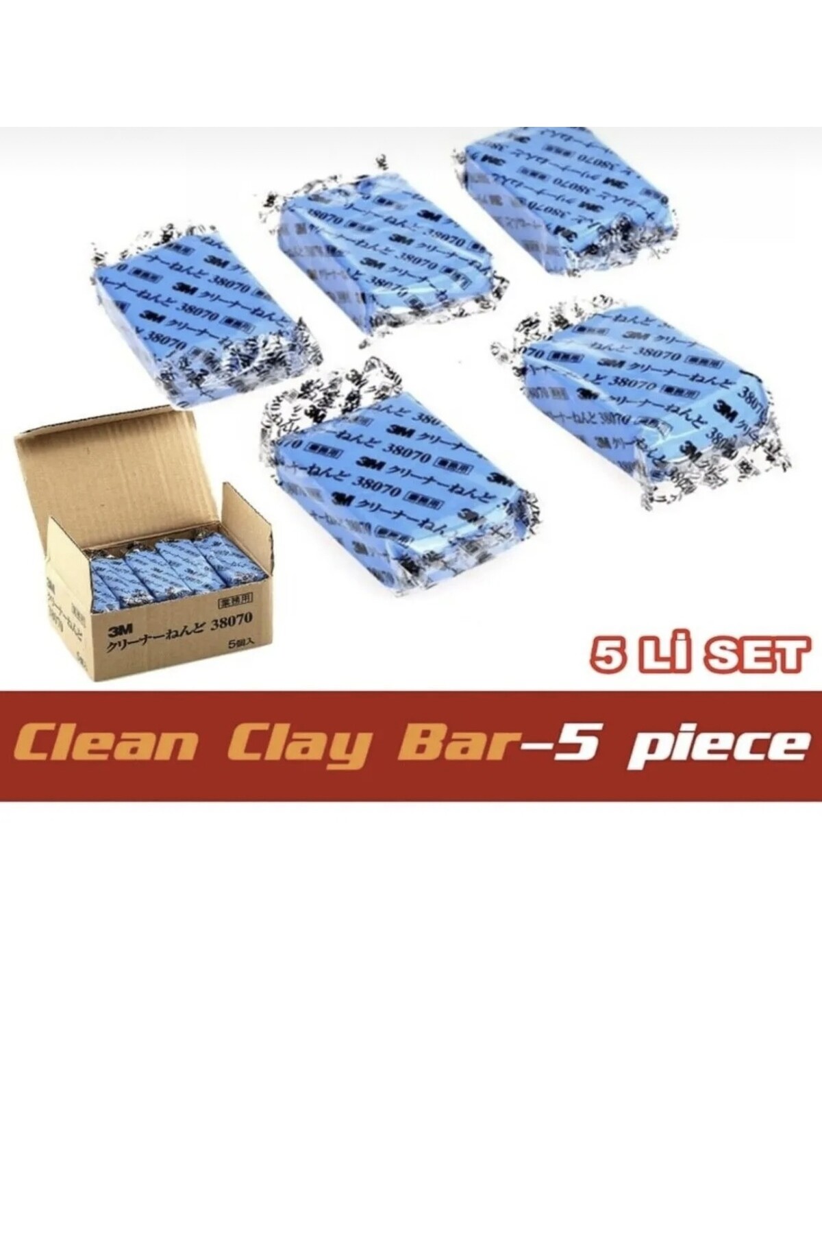 Point 3M Nano Kil Hamuru Clay Bar 180 gr Araç Yüzey Temizleyici 5 Adet ...