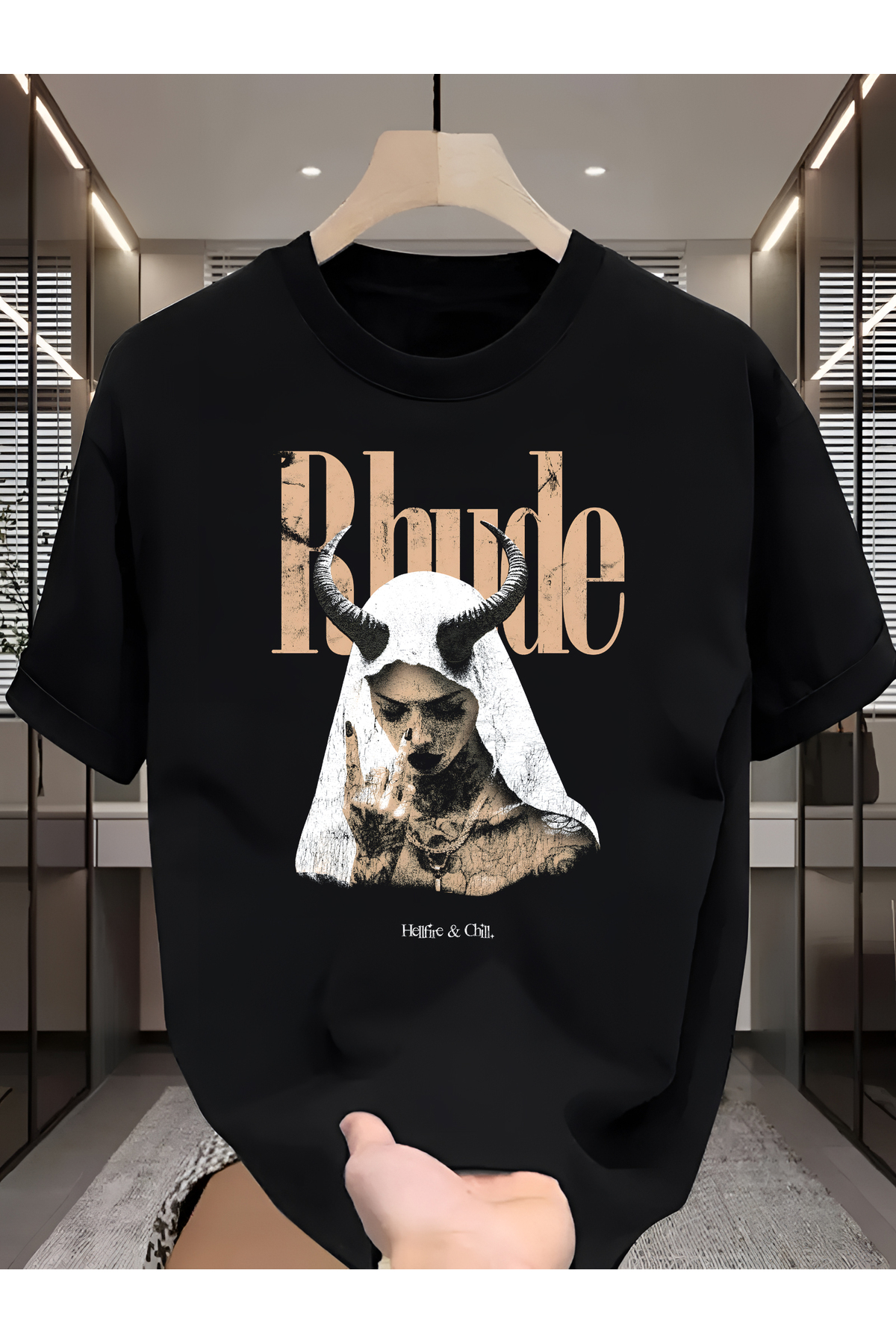 PARUNIV Ανδρικό T-shirt, RHD Chill on Hell, κανονική εφαρμογή, 100% ...