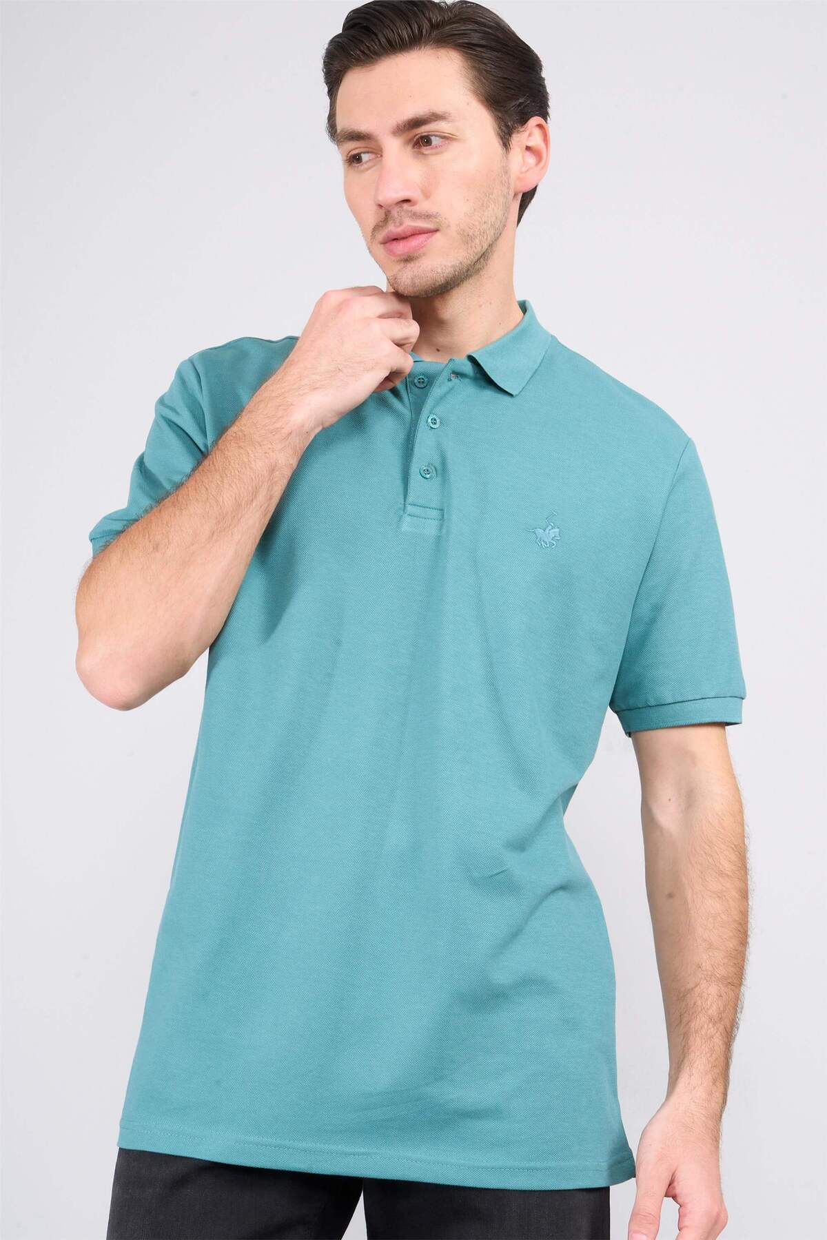 Çetinkaya Chester Polo 2742-B Erkek Polo Yaka Pike T-Shirt Petrol %100 ...