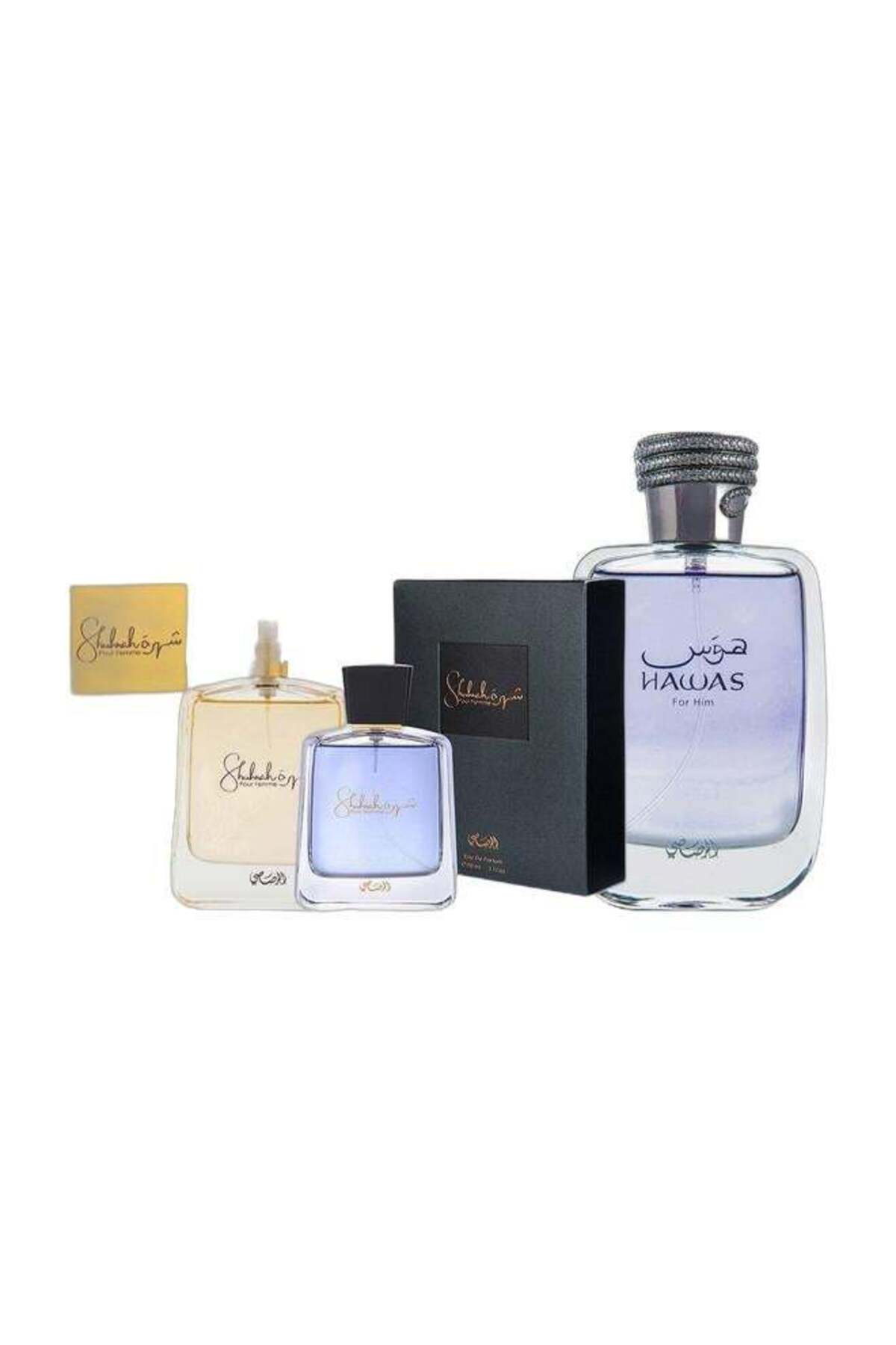 Rasasi Rasasi Gift Set: Hawas Eau de Parfum for Men 100ml, Shuhra Eau ...