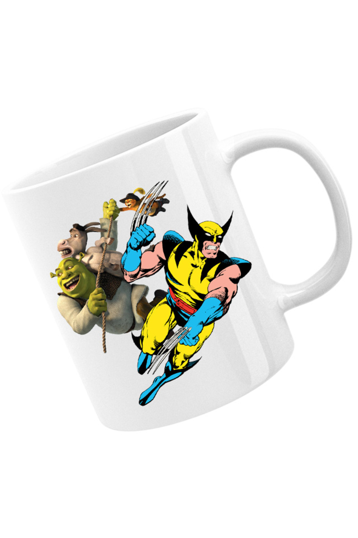 OEM Cana Wolverine Shrek Rope Marvel DC, alba, 330 ml- Trendyol