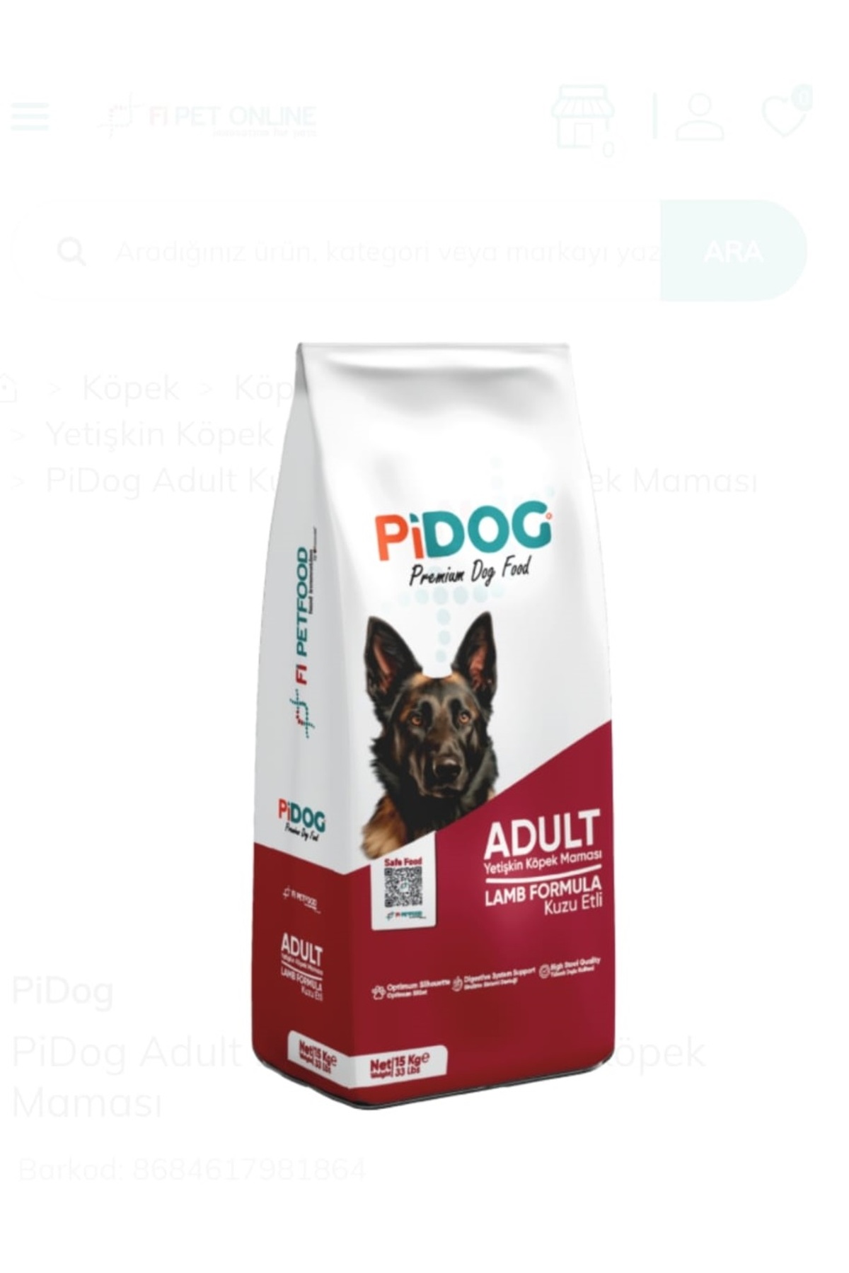 Pidog Pİ DOG KUZU YETİŞKİN 15 KG - Fiyatı, Yorumları