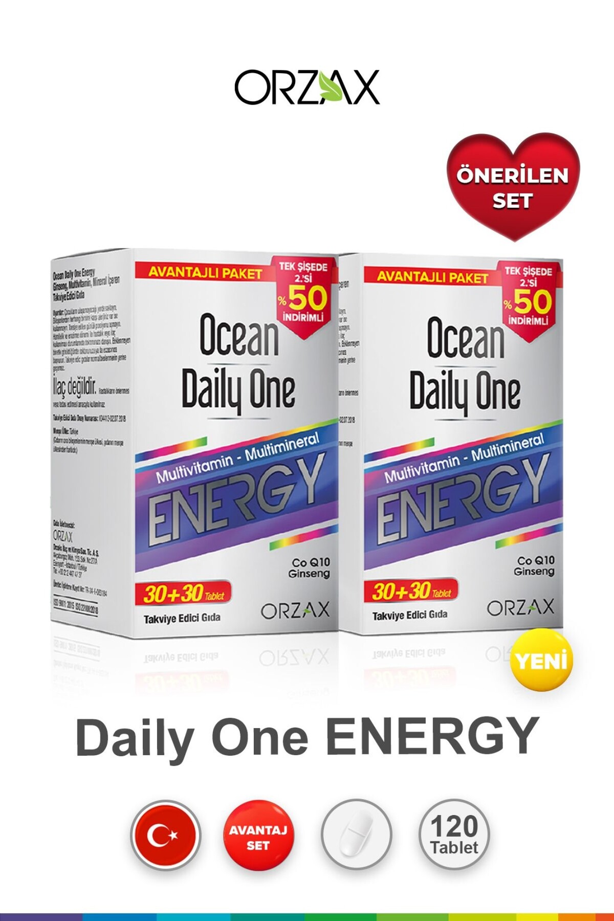 Ocean Daily One Energy 1+1 (30+30) Tablet 2 Adet - Fiyatı, Yorumları