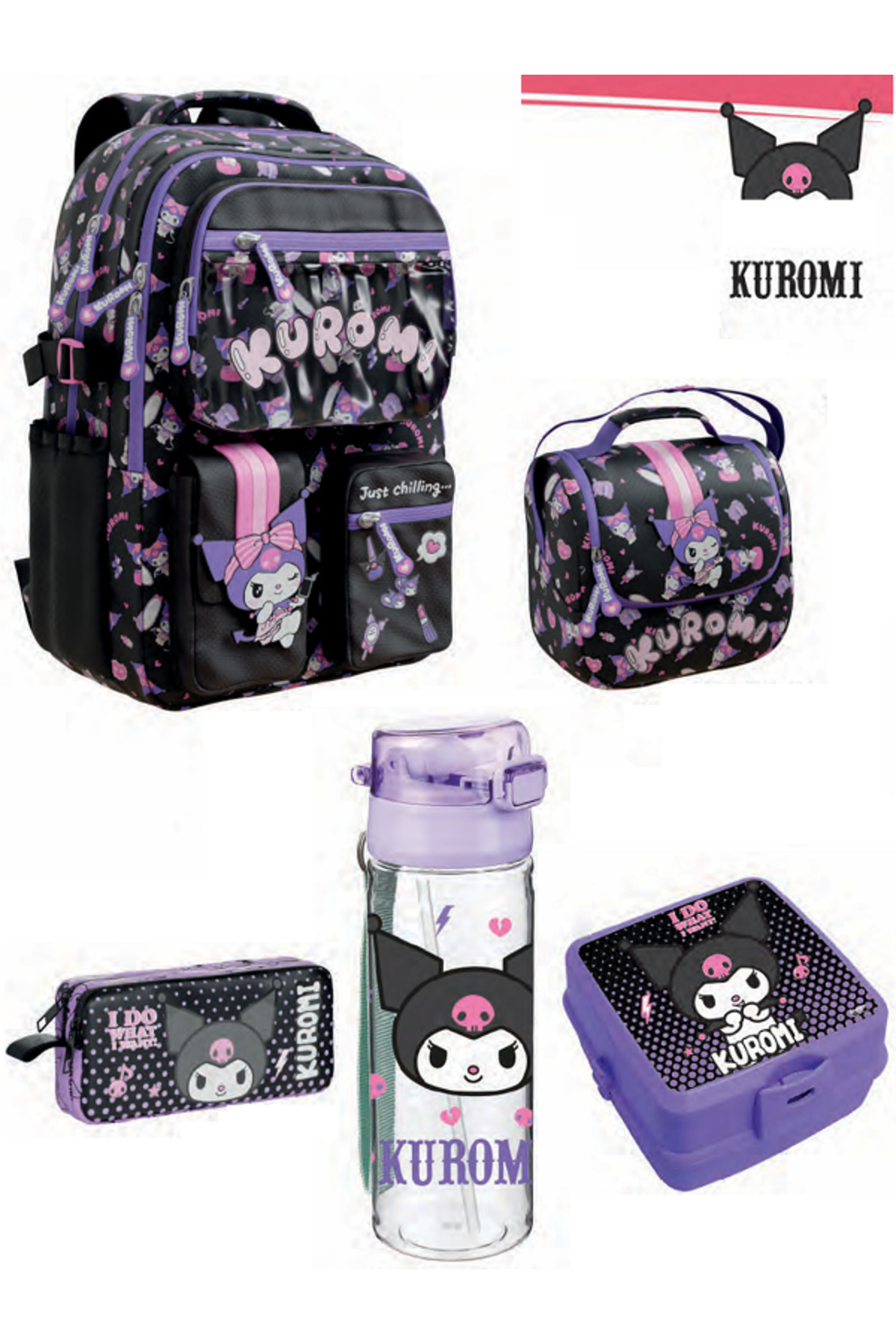 kuromi First School Bag - Backpack / Original Licensed Luxury Bag Black ...