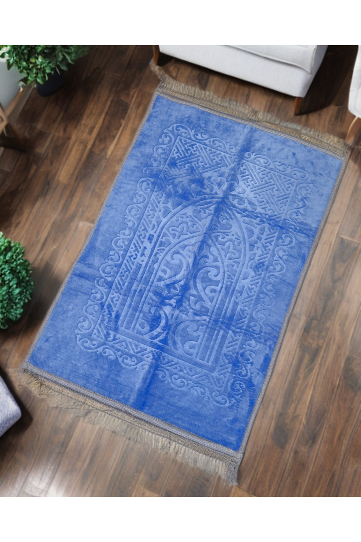 TABASAFE LÜKS KALIN YUMUŞAK PELUŞ KAYDIRMAZ TABAN KADİFELİ SECCADE ...
