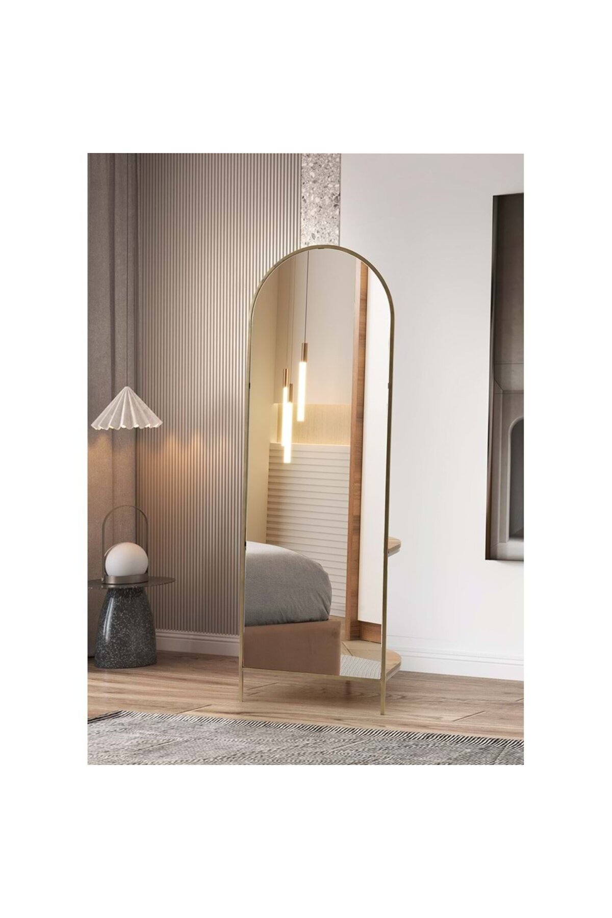 Yuvaset Home Mobilgen Gold Boyalı Askılıklı Boy Aynası - Fiyatı, Yorumları