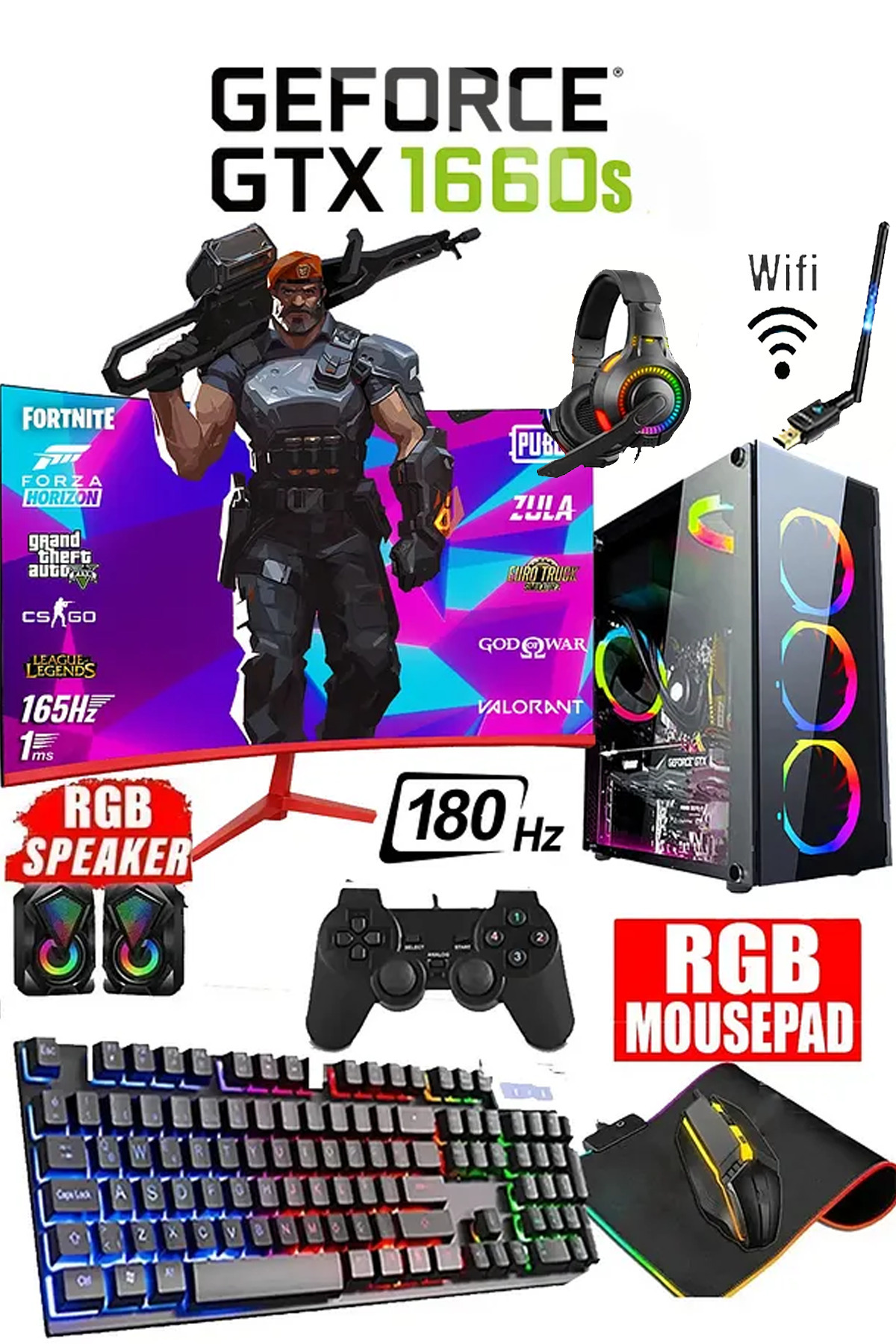 DMC 160x (PUBG,GTA 5) I7 6700,32gb,500gb Hdd,256gb Ssd,6gb Gtx1660,24 ...