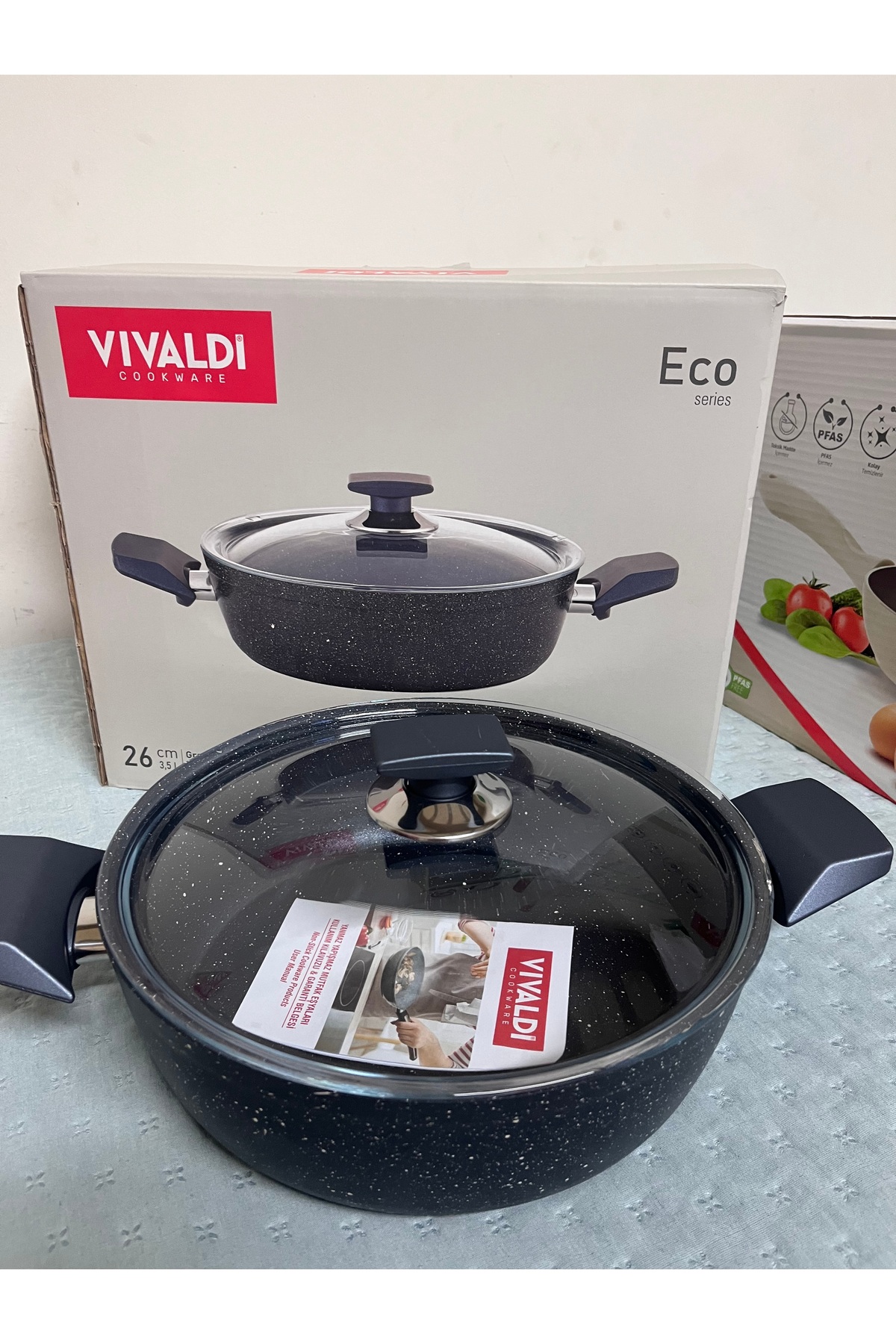 Vivaldi cookware Granite 26cm 3.5lt tencere - Fiyatı, Yorumları