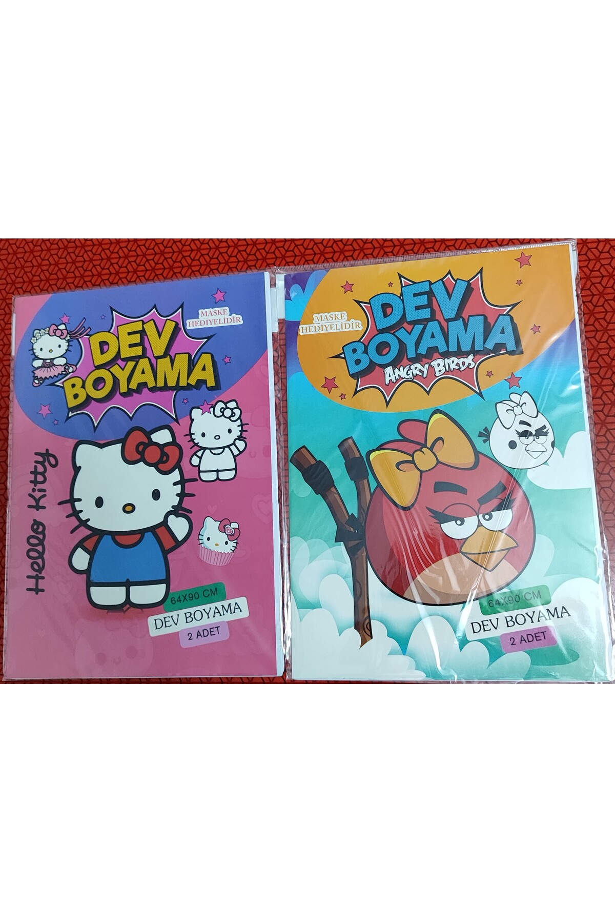 ada çanta kırtasiye 2 adet Dev boyama kitabı (90cmx64cm)- (Hello Kitty ...