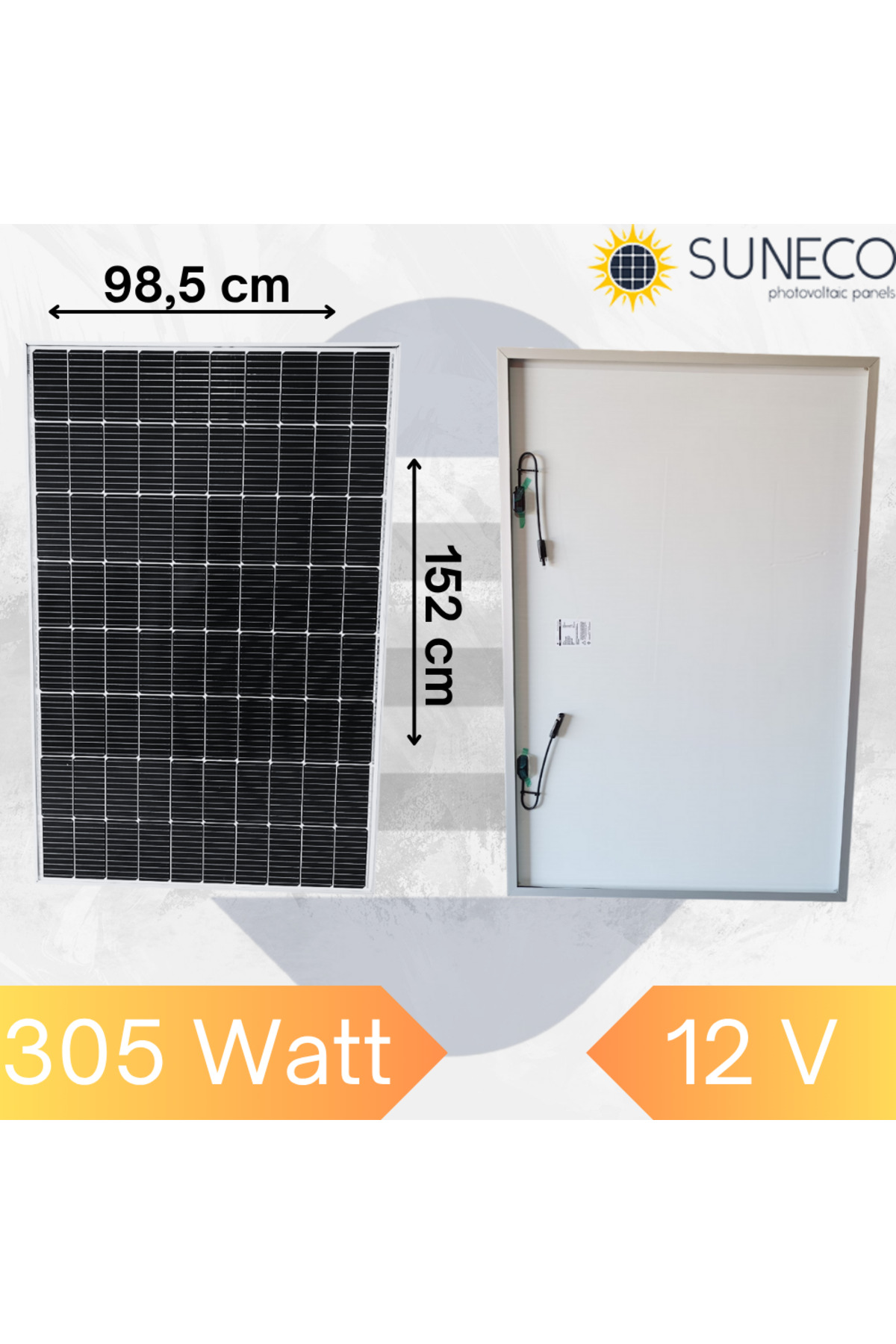 Suneco 305w Watt Half-cut Monokristal Solar Yüksek Amper Güneş Paneli A ...